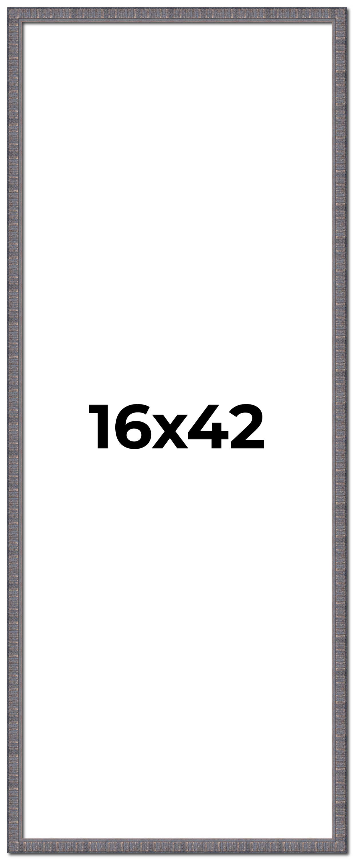 16x42 Frame Slate Blue Distressed Rustic Solid Wood Picture Frame | 0. ...