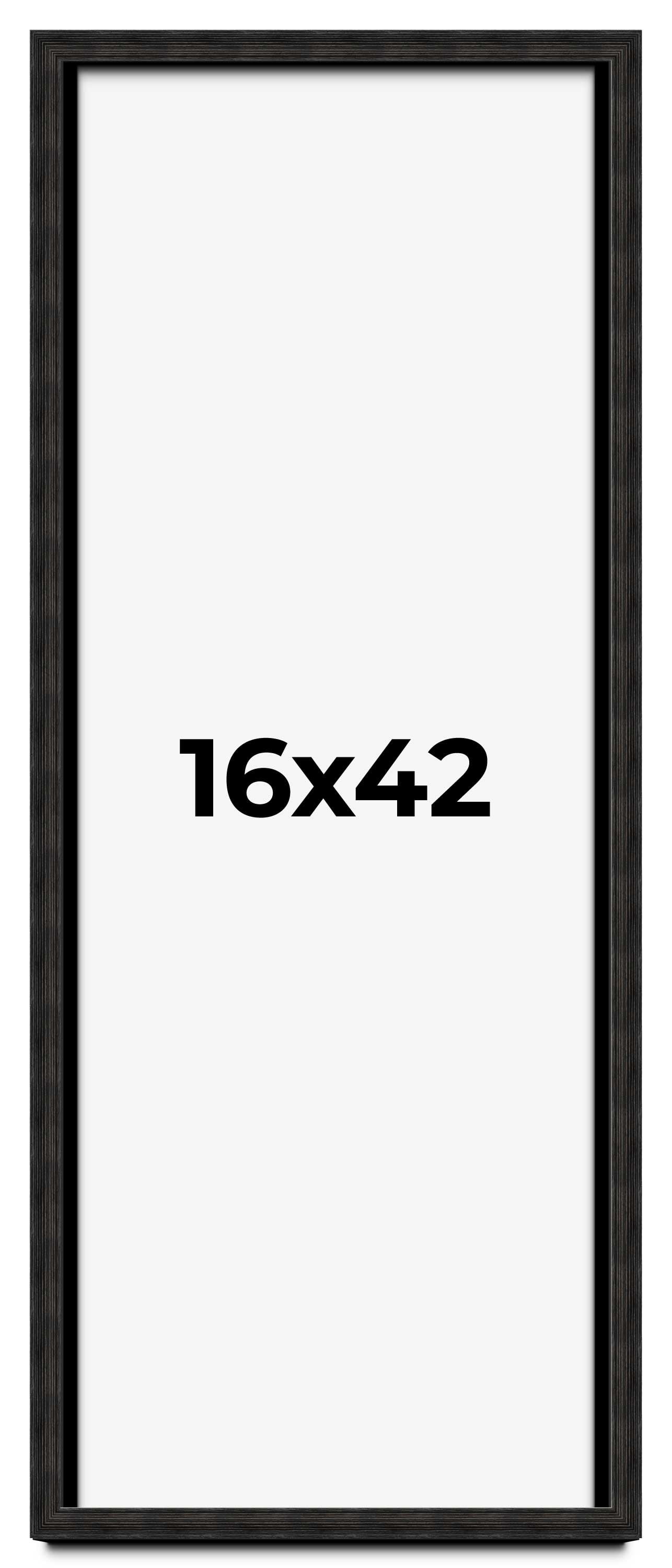 16x42 Shadow Box Black Rustic Barnwood Display Frame | 1.125 Inch Deep ...