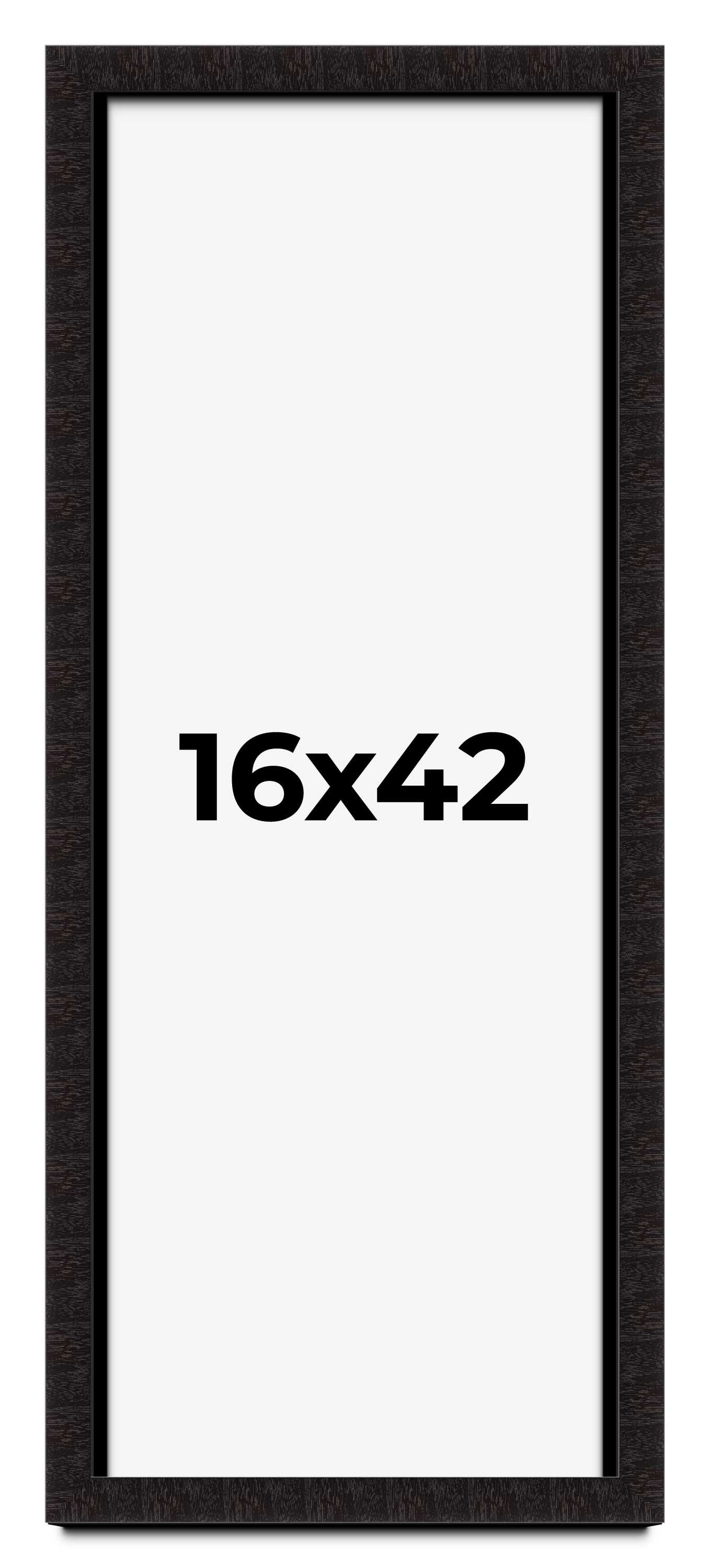 16x42 Shadow Box Black Solid Wood Display Picture Frame | 1 Inch Rabbet ...