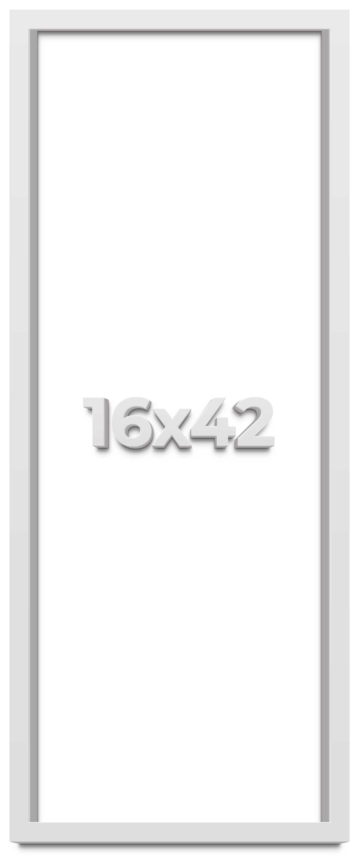 16x42 Shadow Box High Gloss White Display Frame | 1.625 Inches Deep | 1 ...