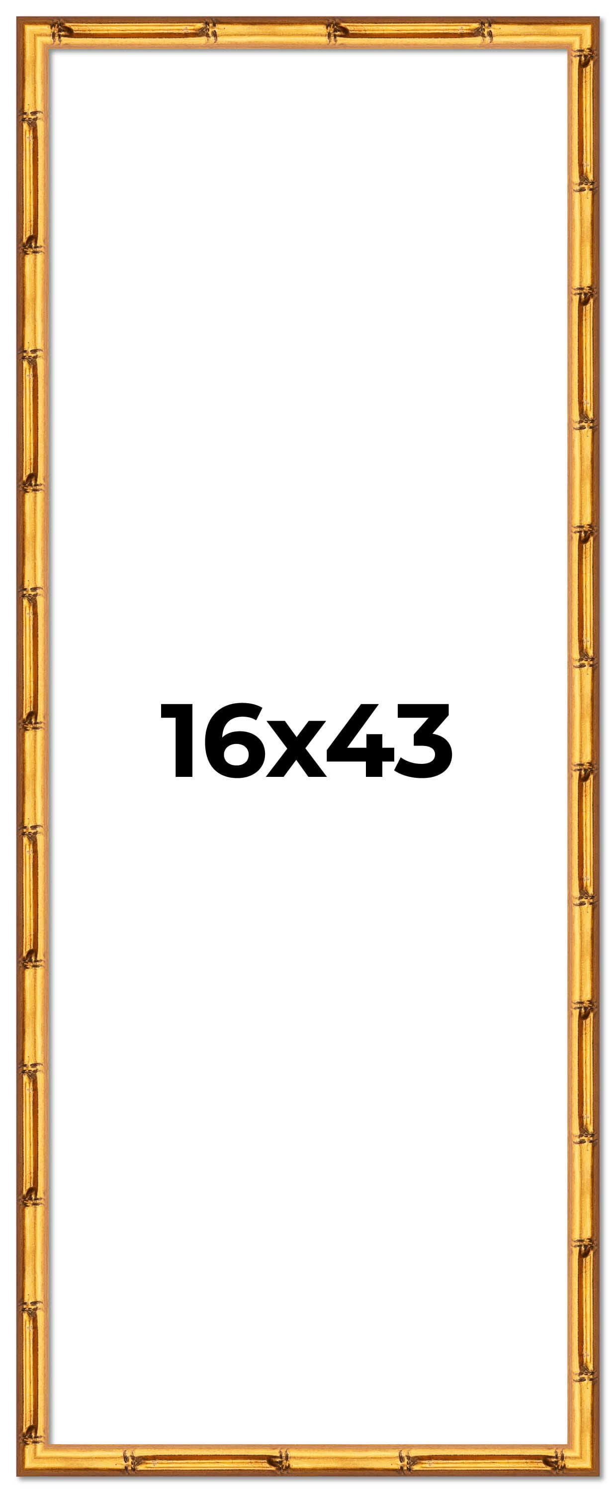 16x43 Frame Gold Bamboo Picture Frame - Complete Modern Photo Frame ...