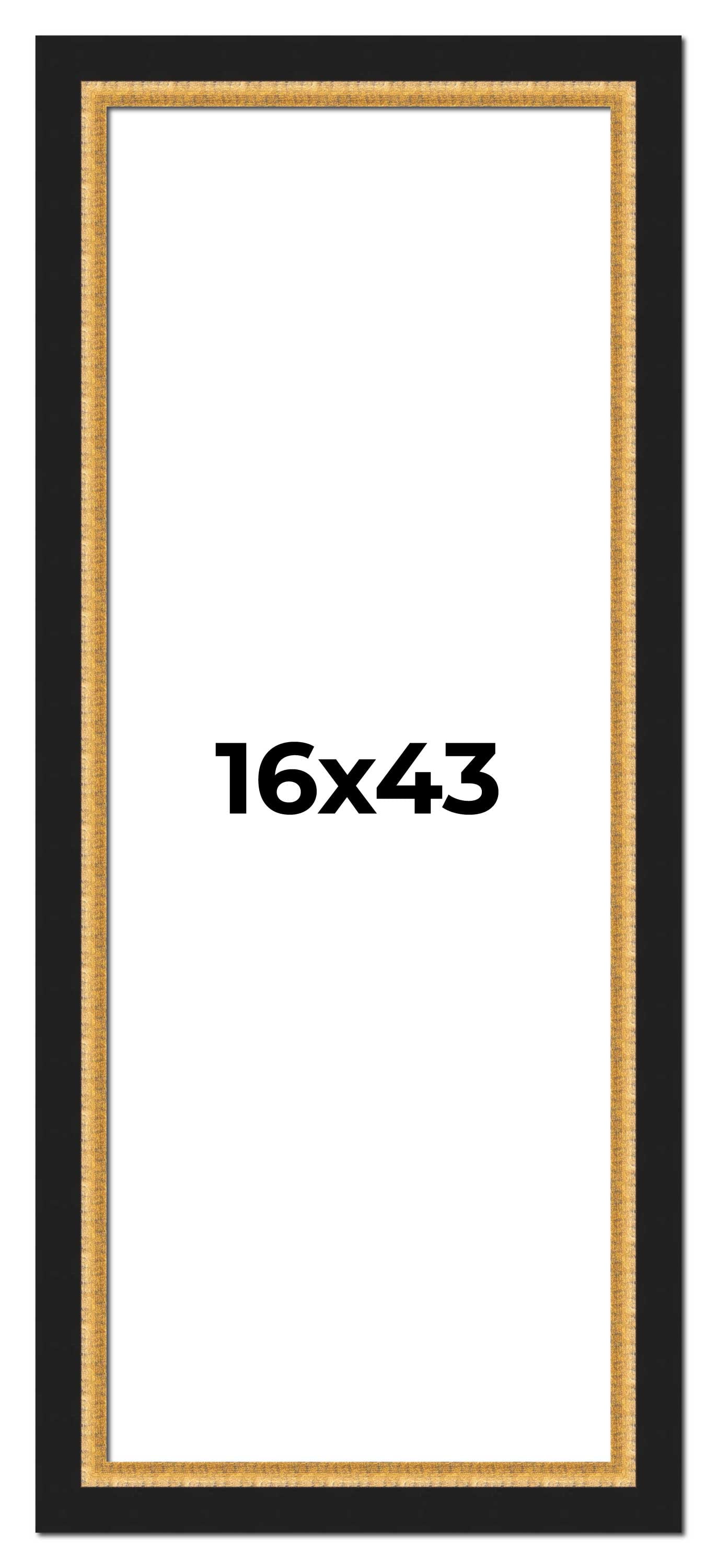 16x43 Frame Gold Real Wood Picture Frame Width 2.25 Inches | Interior ...