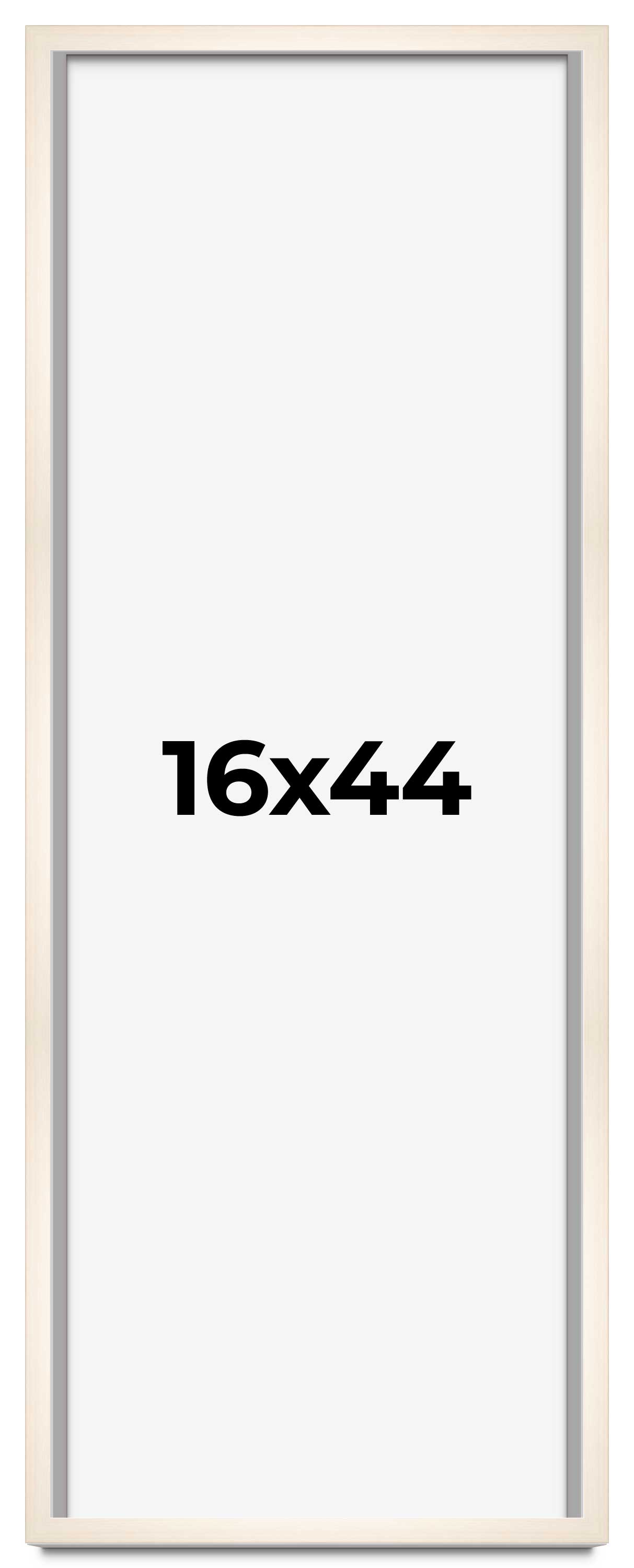 16x44 Frame White Wash Solid Wood Picture Frame | 0.8125 Inch Moulding ...