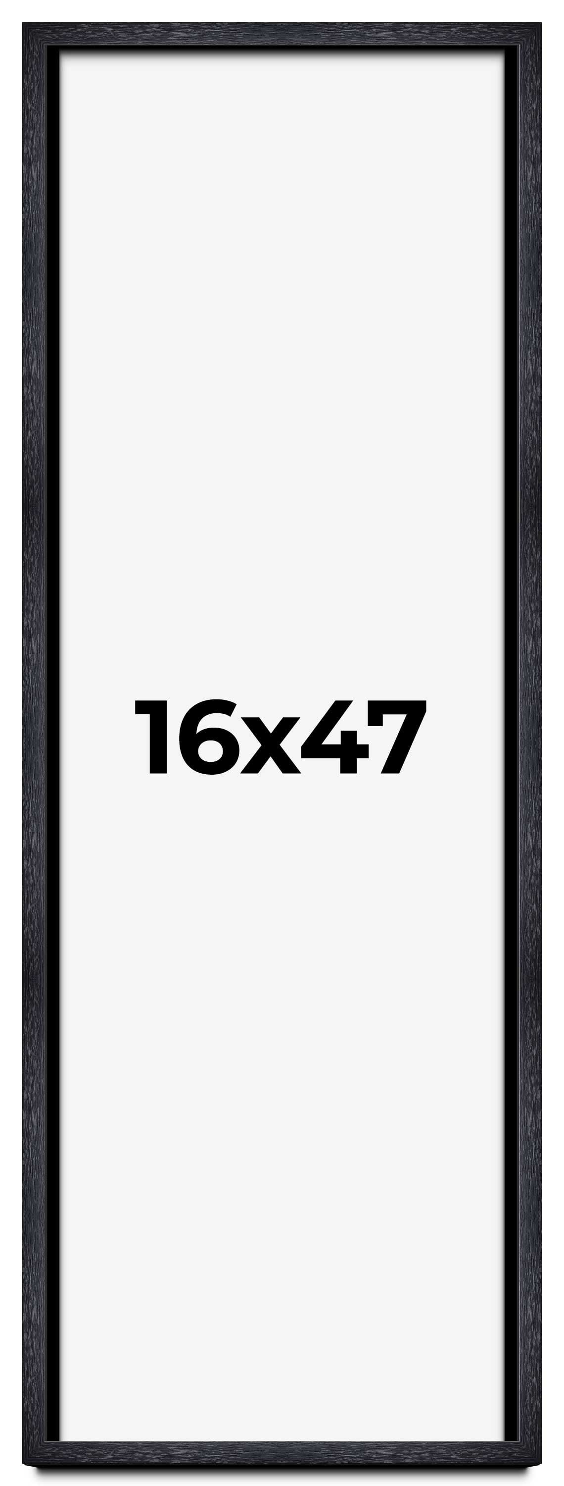 16x47 Shadow Box Frame Black | 1 Inches Deep Real Wood Farmhouse ...