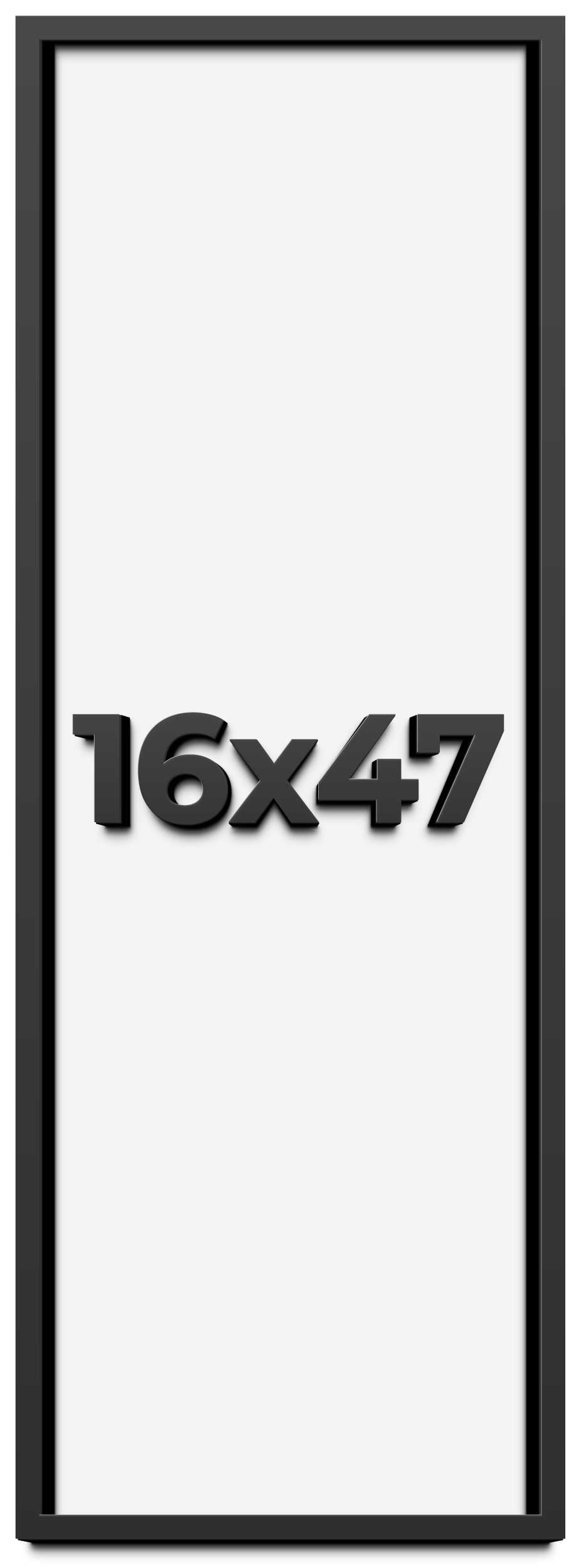 16x47 Shadow Box Frame Black | 1 inches Deep Real Wood Contemporary ...