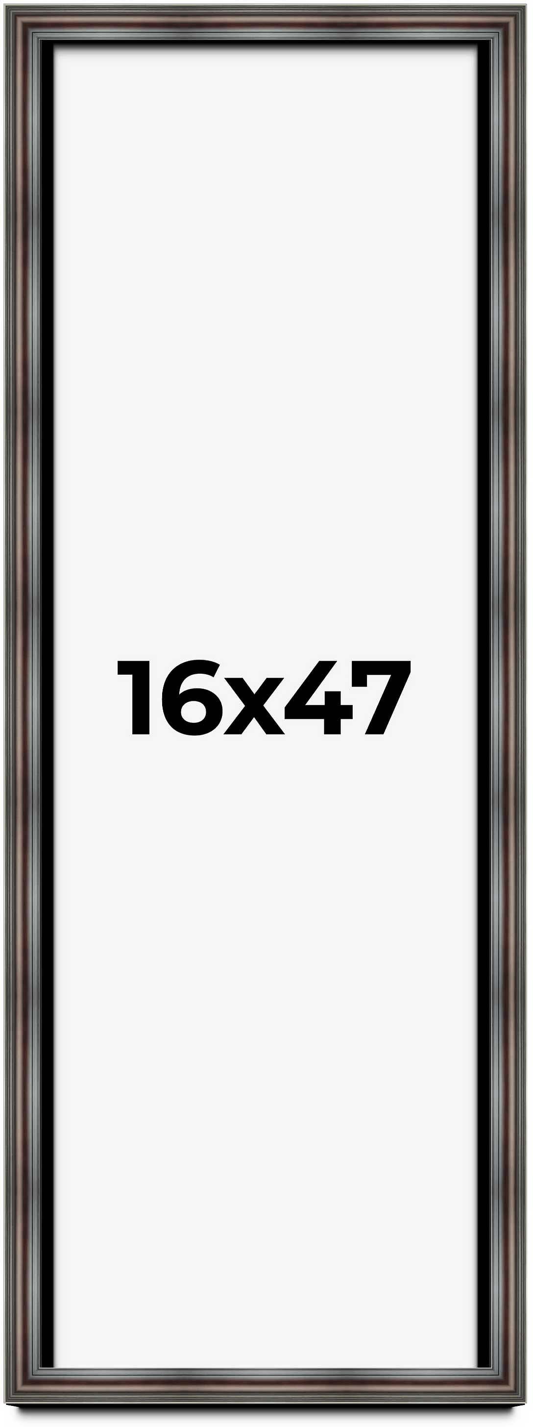 16x47 Shadow Box Frame Brown Cherry | 2.625 Inches Deep Pine Wood ...