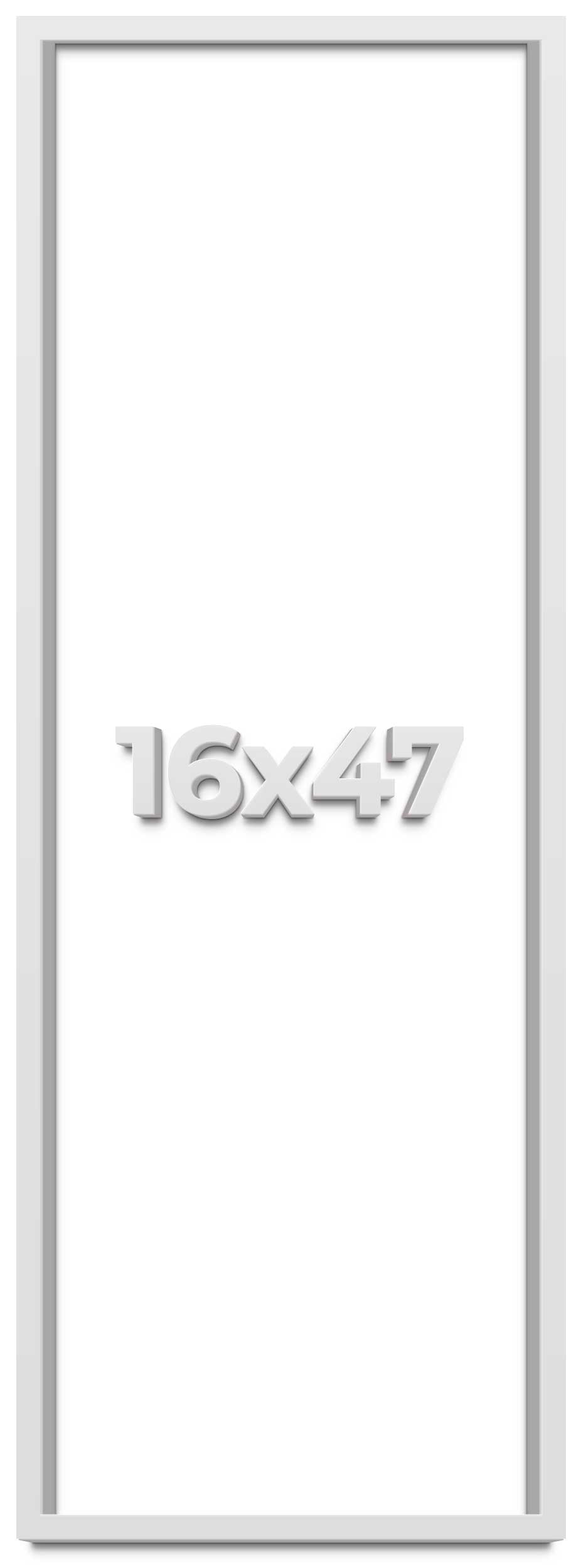 16x47 Shadow Box Frame White | 1 Inches Deep Real Wood Contemporary ...