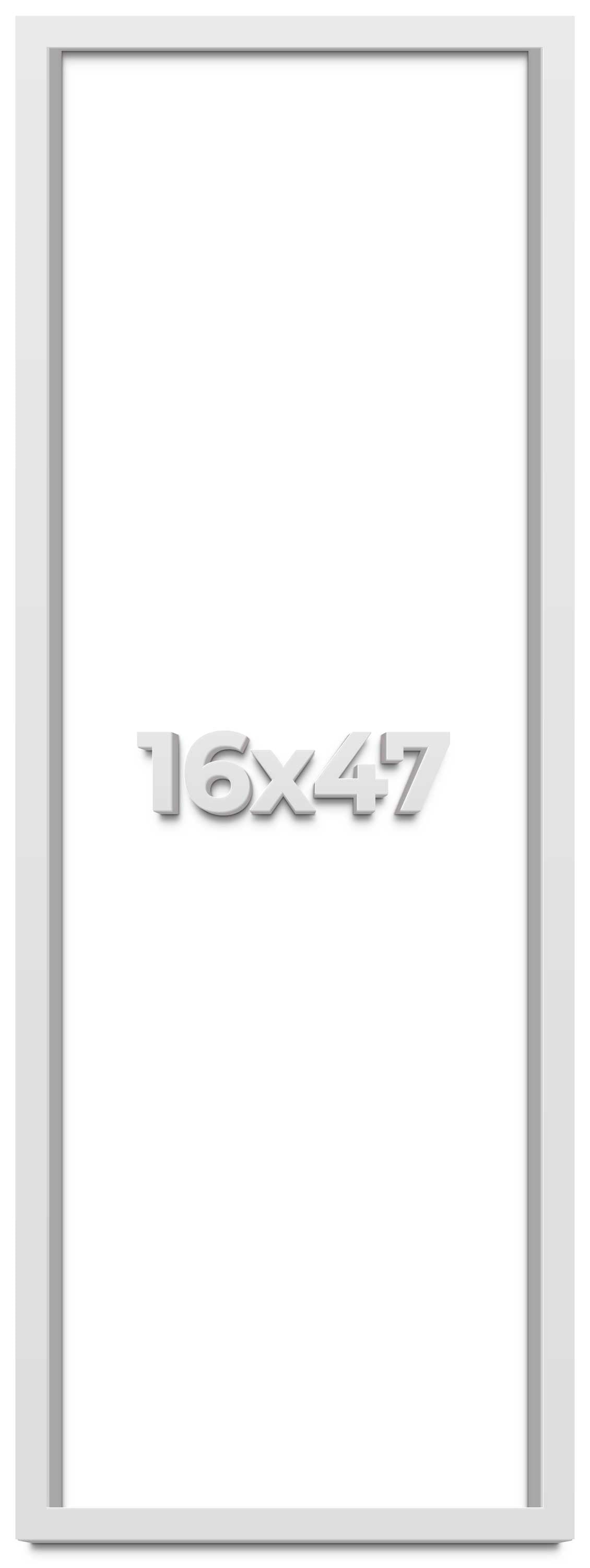 16x47 Shadow Box High Gloss White Display Frame | 1.625 Inches Deep | 1 ...