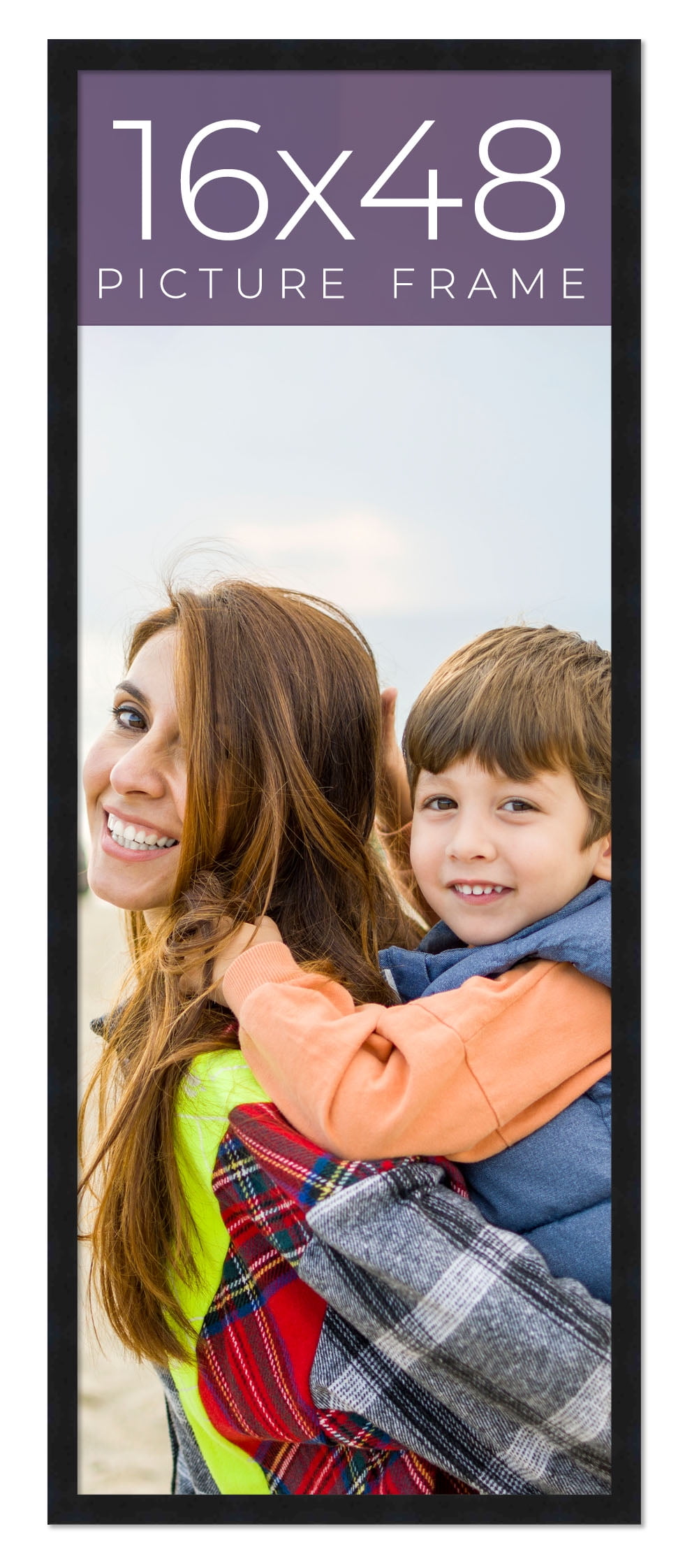 16x48 Frame Black Real Wood Picture Frame Width 0.75 inches | Interior ...