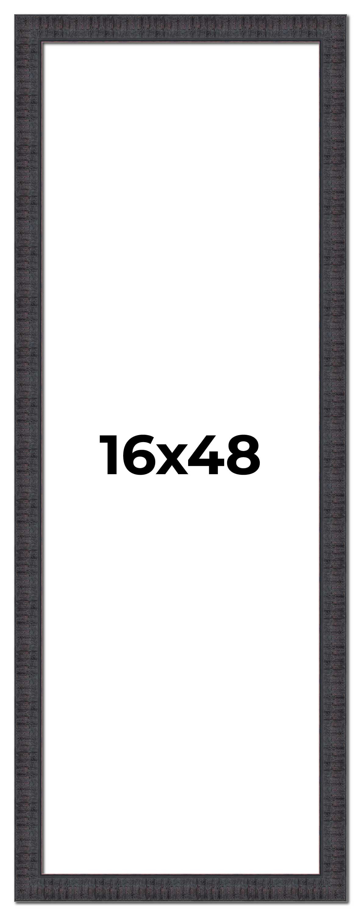 16x48 Frame Brown Rustic Solid Wood Picture Frame 1.5 Inches Wide ...