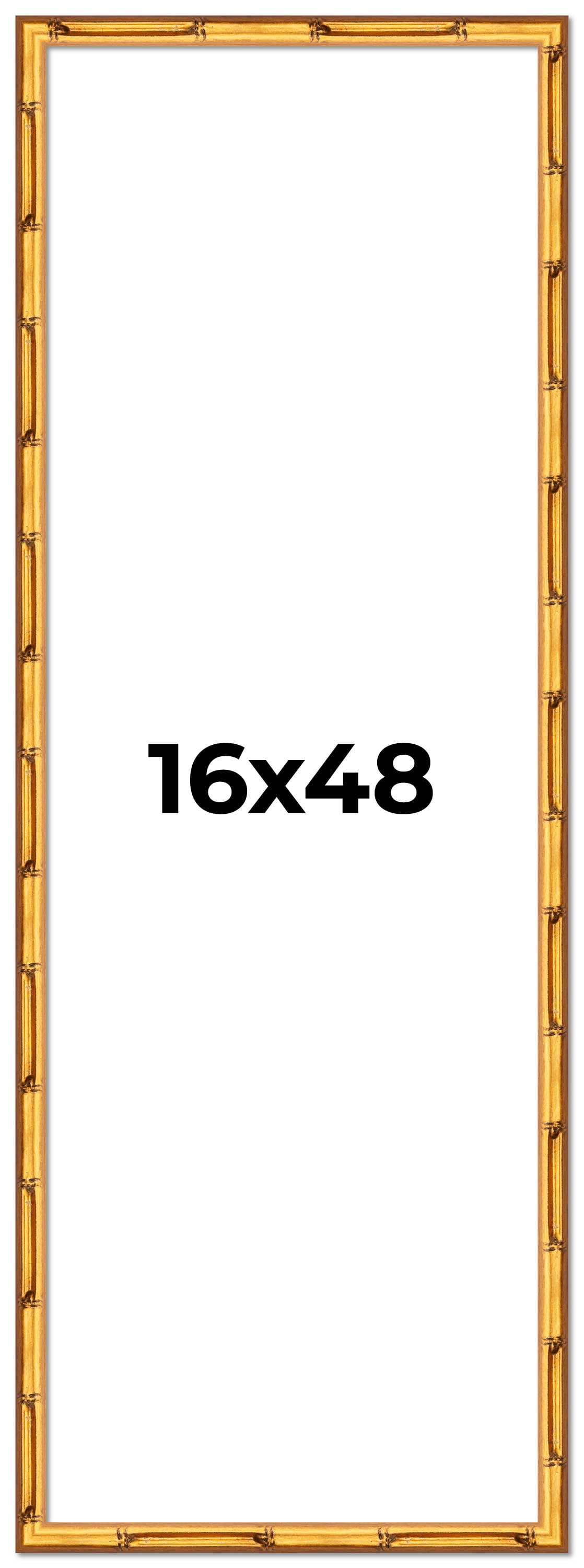 16x48 Frame Gold Bamboo Solid Wood Picture Frame | 1 Inch Moulding ...