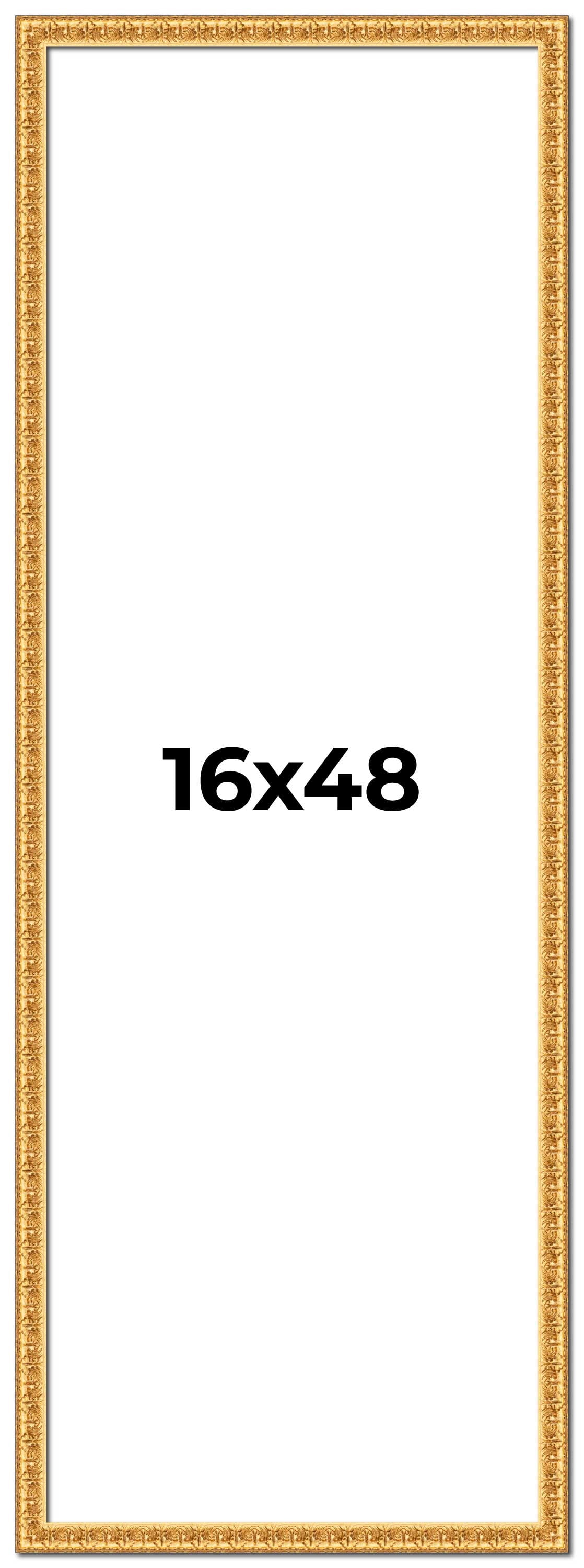 16x48 Frame Gold Real Wood Picture Frame Width 1 inches | Interior ...