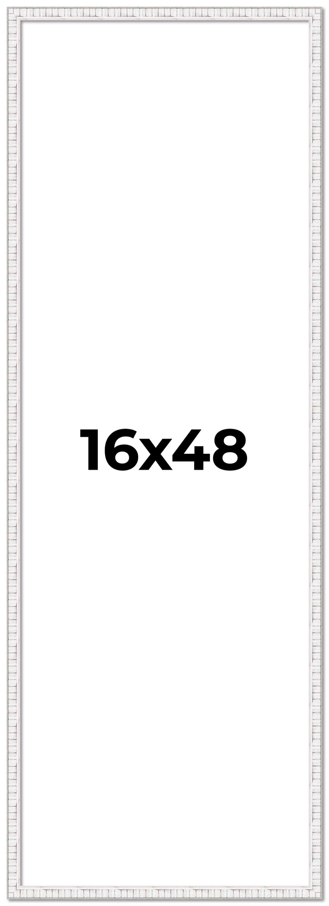 16x48 Frame White Real Wood Picture Frame Width 0.75 inches | Interior ...