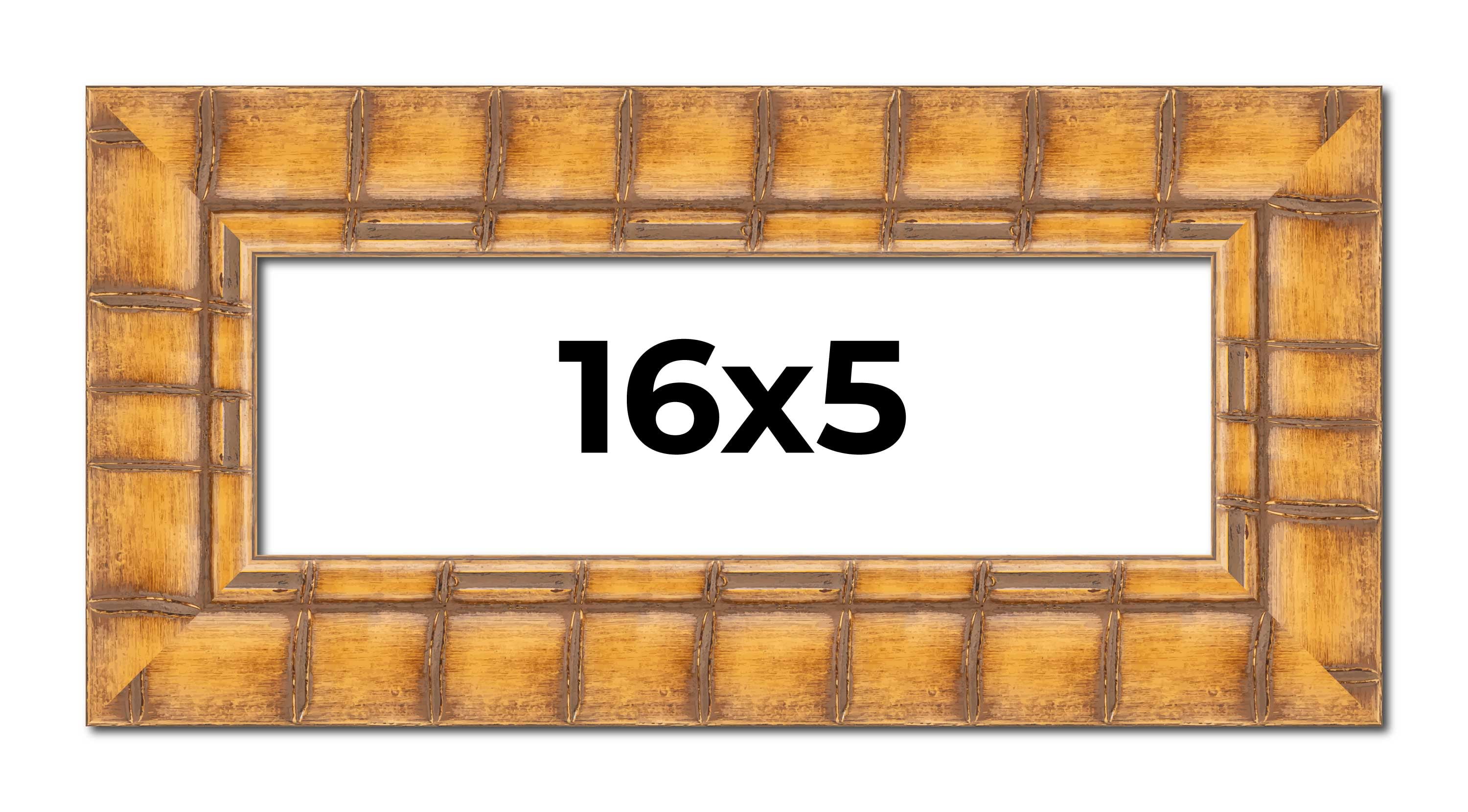 16x5 Frame Beige Real Wood Picture Frame Width 3 inches | Interior ...