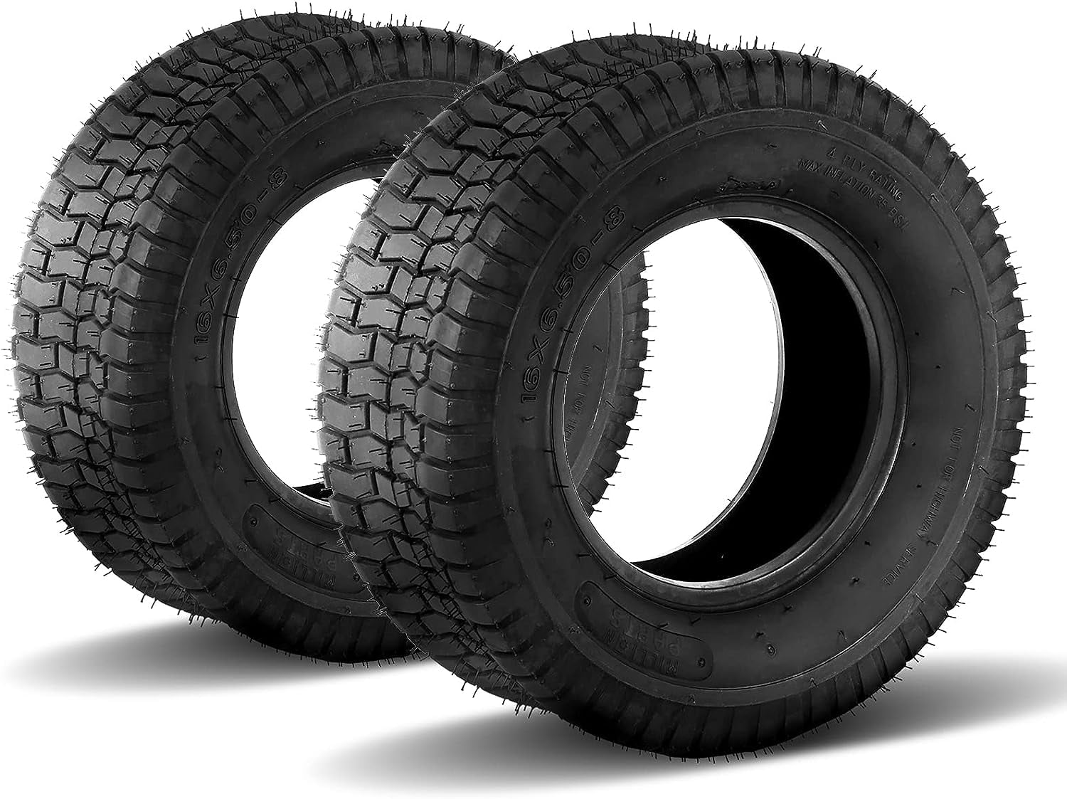16x6.50-8 Tires Lawn Garden Mower Tires Golf Cart Turf Tractor Tires ...