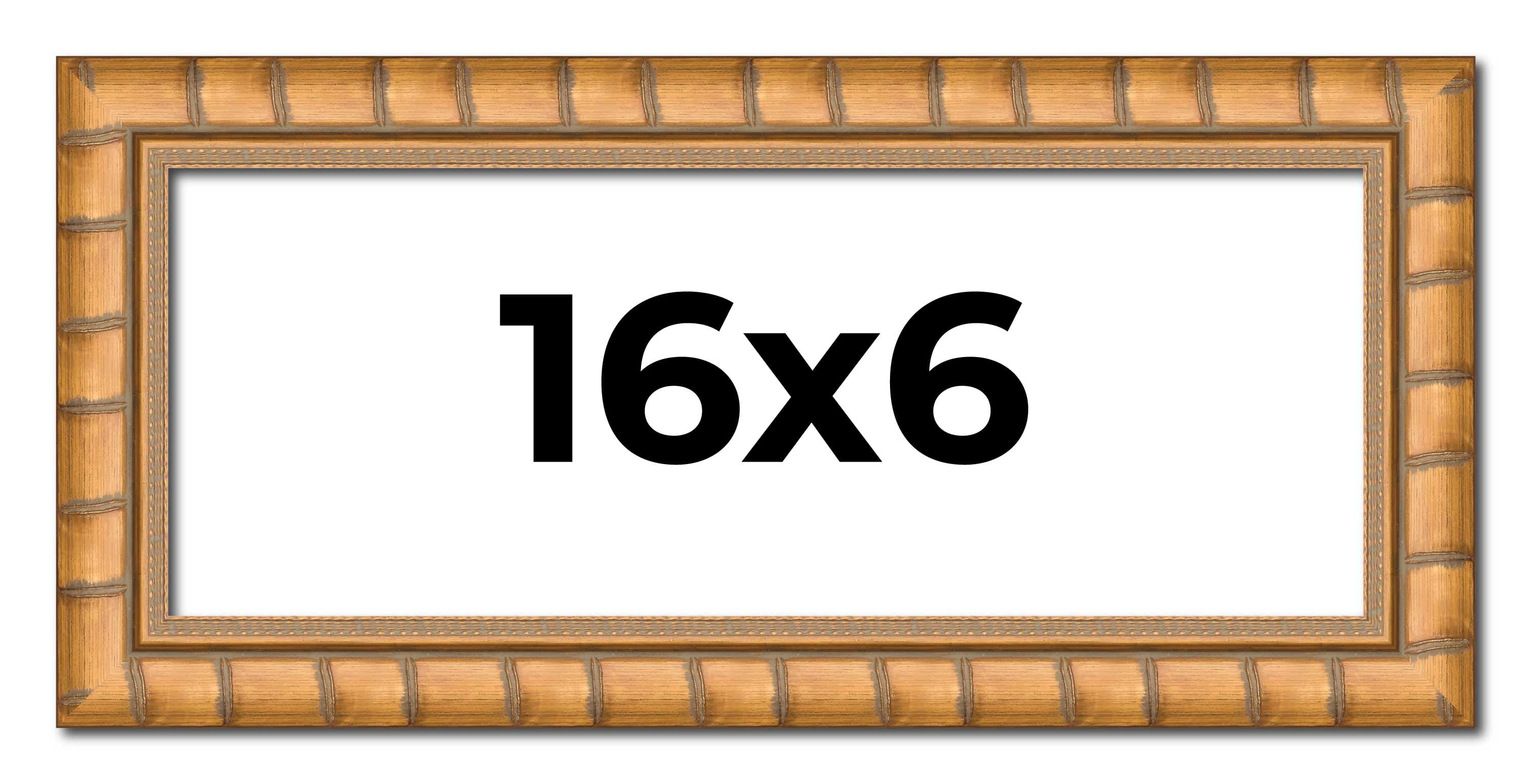 16x6 Frame Gold Real Wood Picture Frame Width 1.5 inches | Interior ...