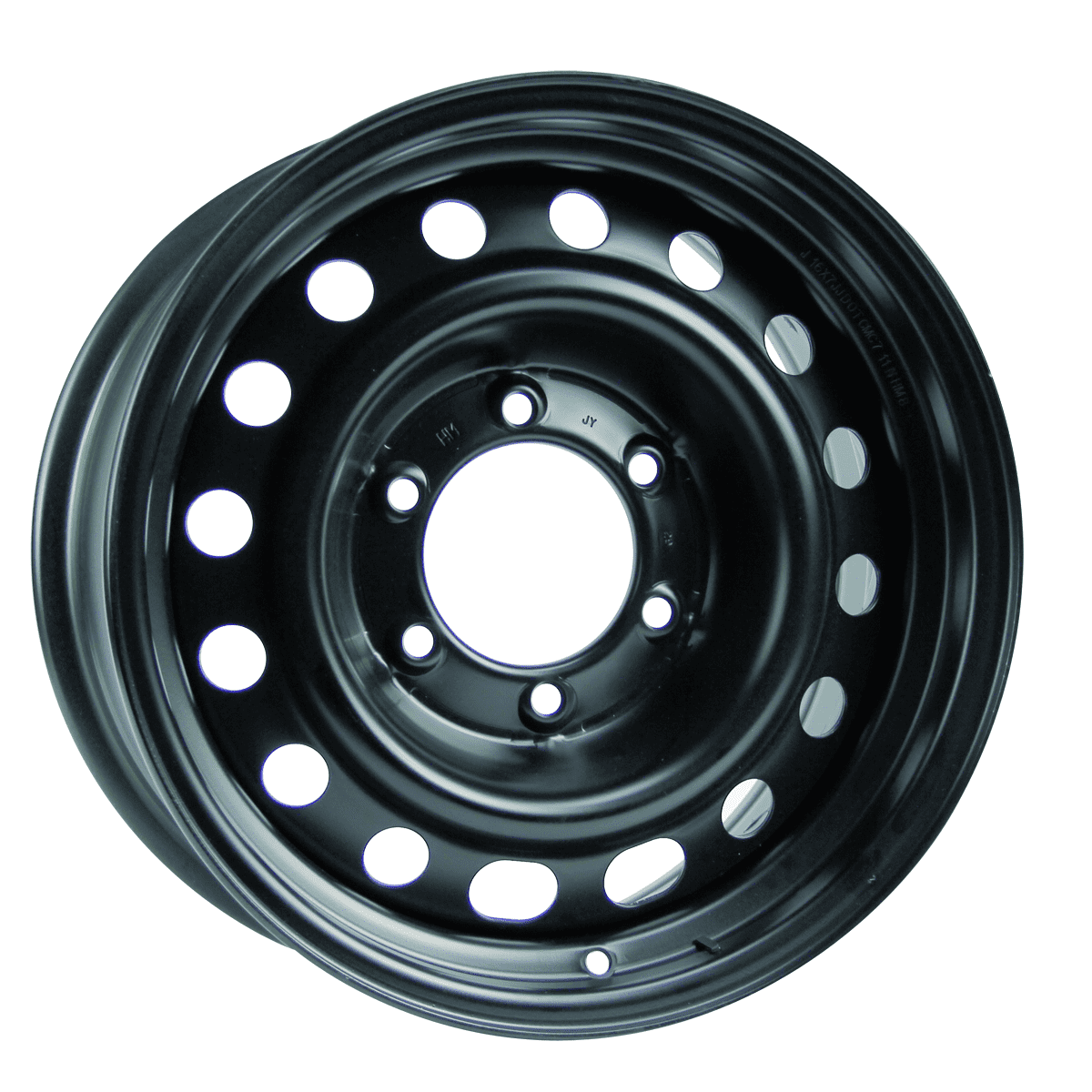 RTX 16x7 Black Steel Wheel 6x5.5 (5mm) - Metal Rim with Positive Offset ...