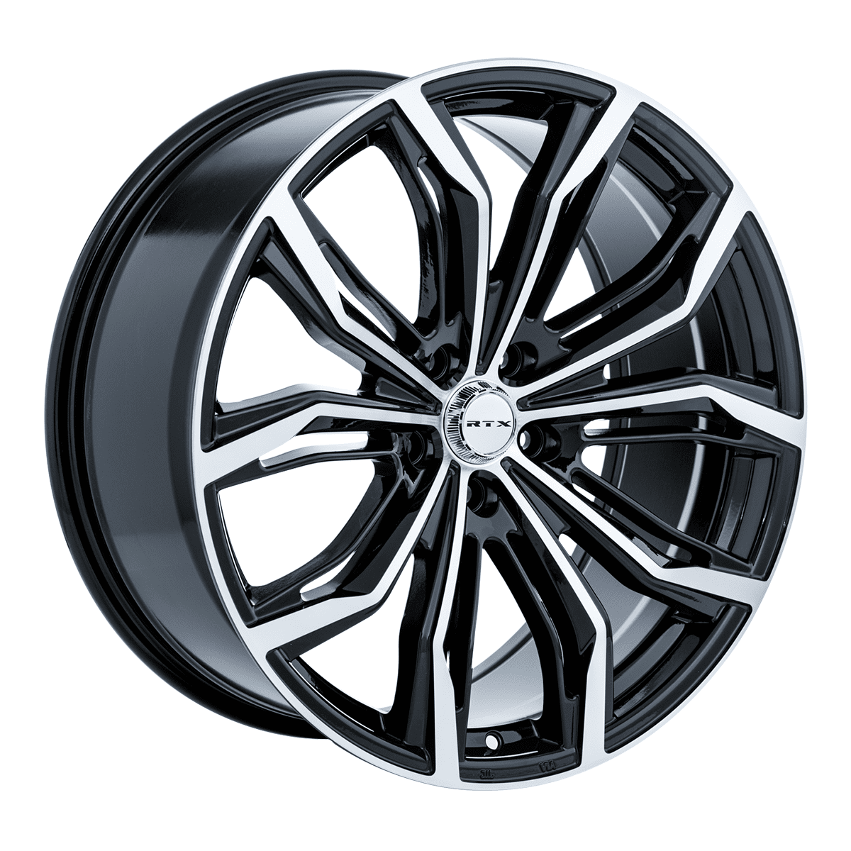16x7 RTX Black Widow Black Machined Wheel 5x100 (35mm) - Walmart.com