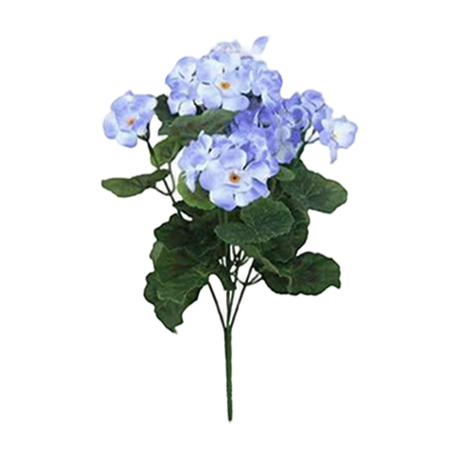 16x7inch Realistic Red Geranium Stem Artificial Begonia Flower for Home ...