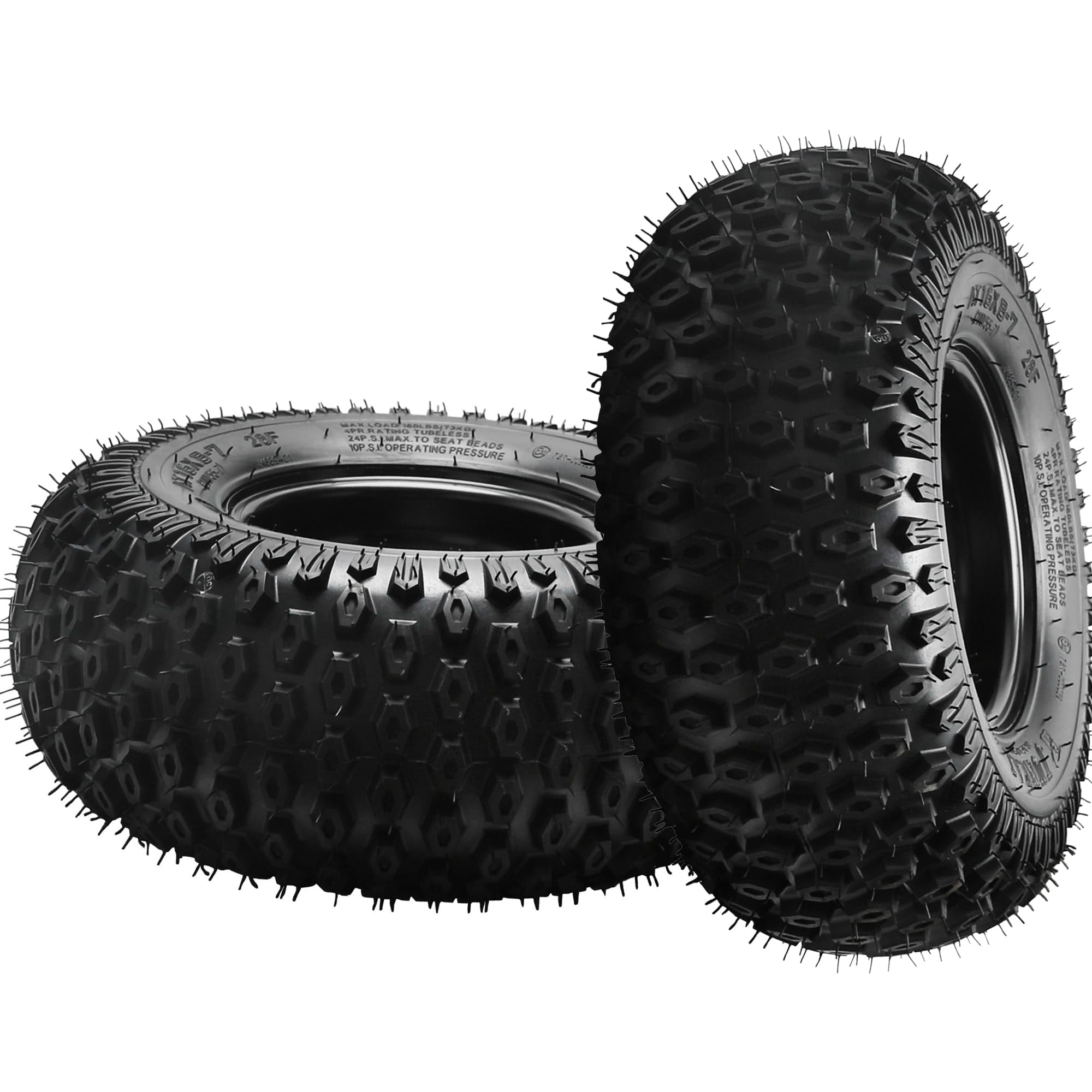 16x8-7 ATV Go Kart Wheel 200/55-7 16x8x7 7 Inch Wheel Tire Tubeless ...
