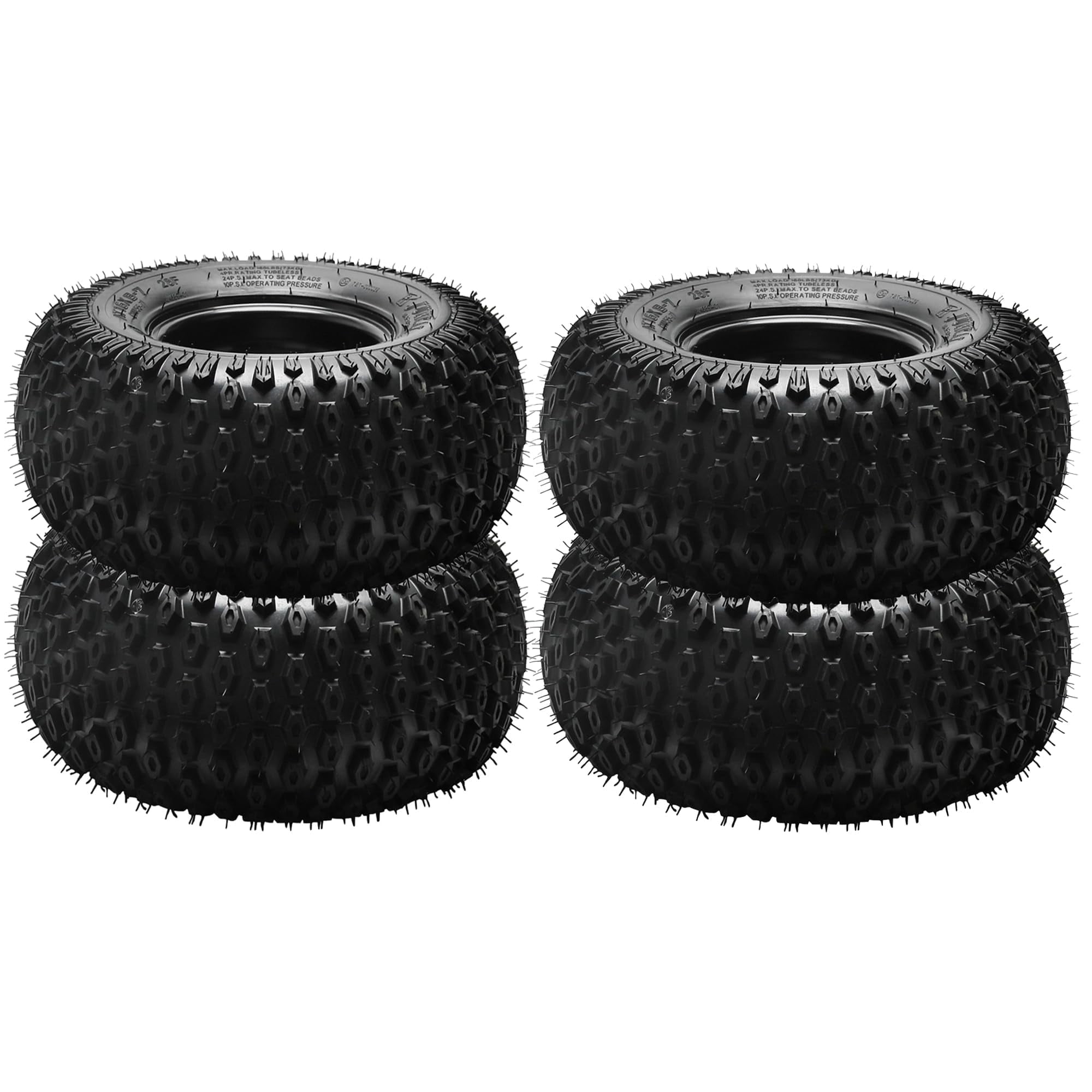 16x8-7 ATV Go Kart Wheel 200/55-7 16x8x7 7 Inch Wheel Tire Tubeless with Rim 4 Bolt Pattern ...