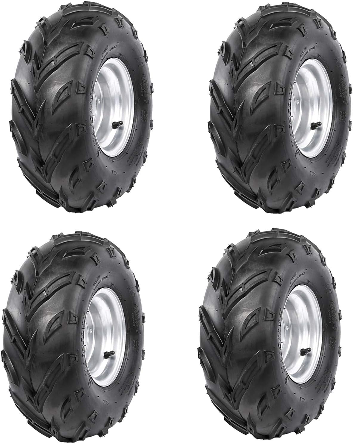 16x8-7 inch Front Wheel Rim Knobby Tyre & Tube ATV Quad Bike Buggy Ride ...