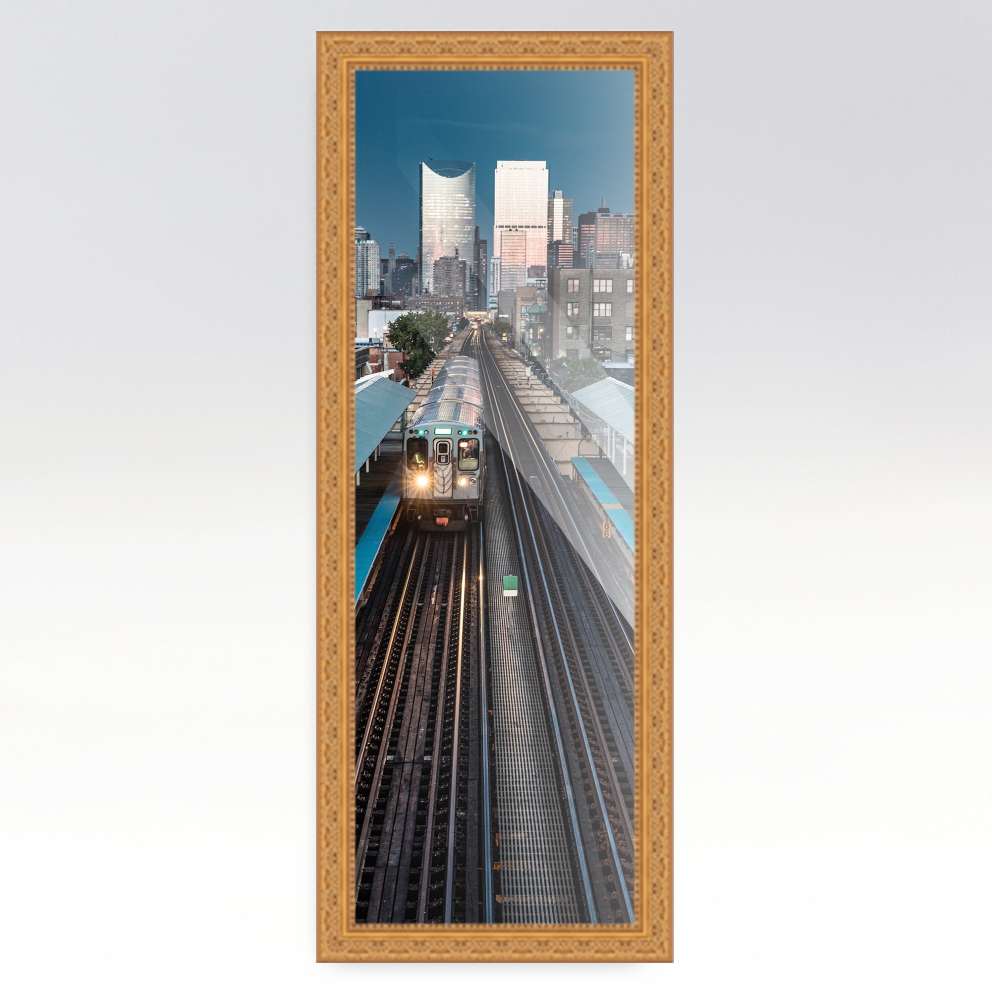 16x8 Frame Gold Real Wood Picture Frame Width 1.75 inches | Interior ...