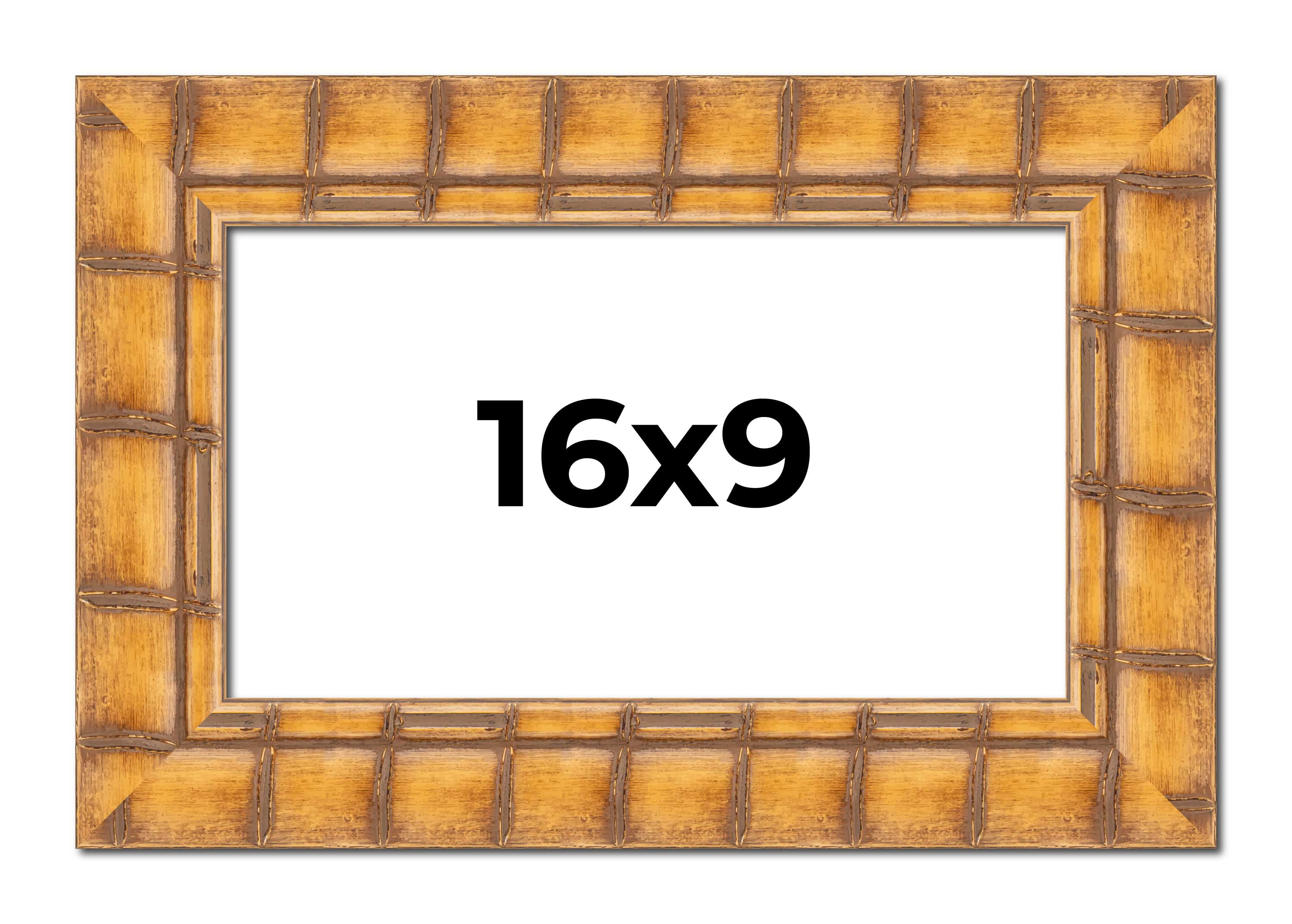 16x9 Frame Beige Real Wood Picture Frame Width 3 inches | Interior ...