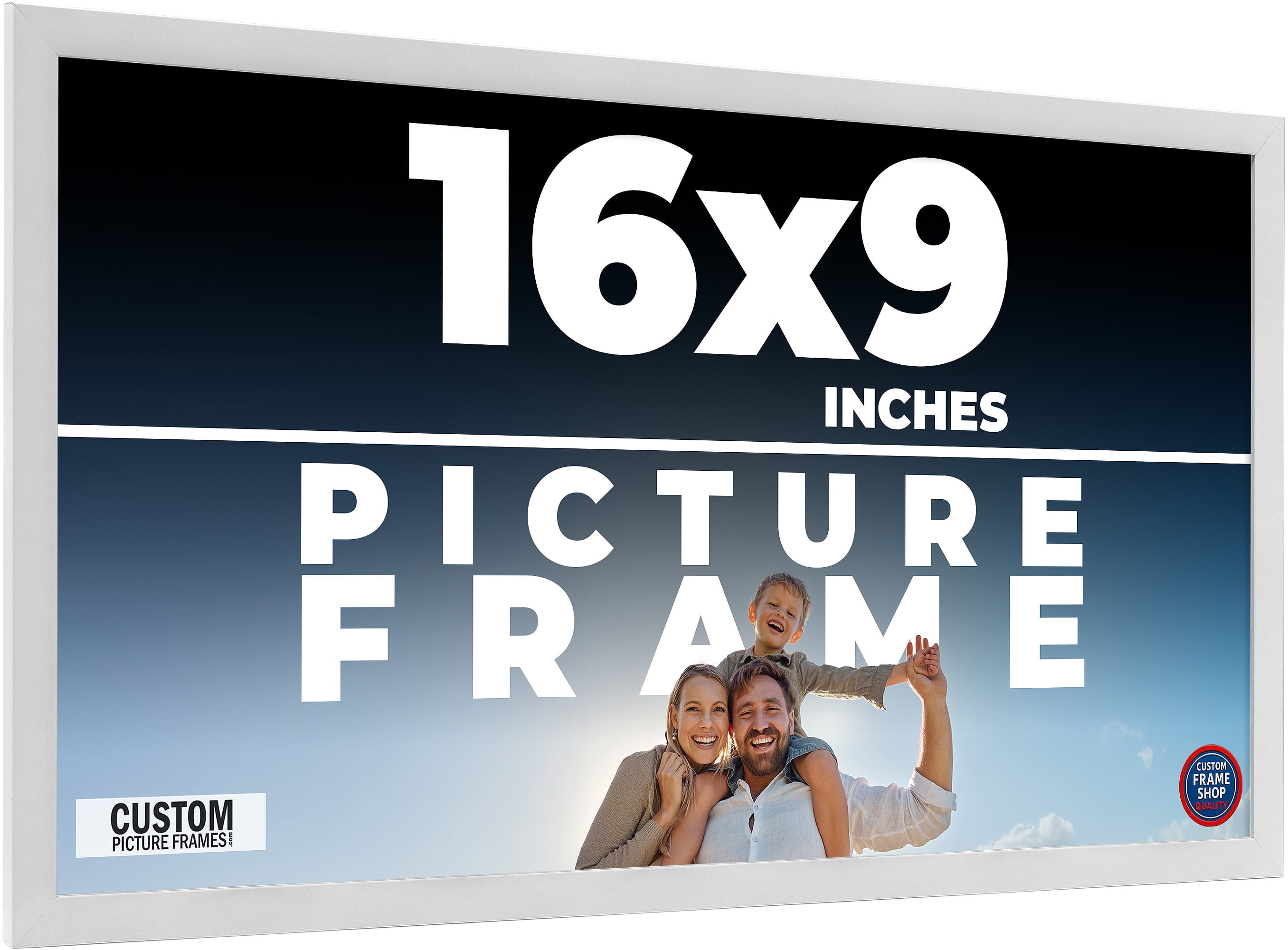 16x9 Frame White Real Wood Picture Frame Width 0.75 inches | Interior ...