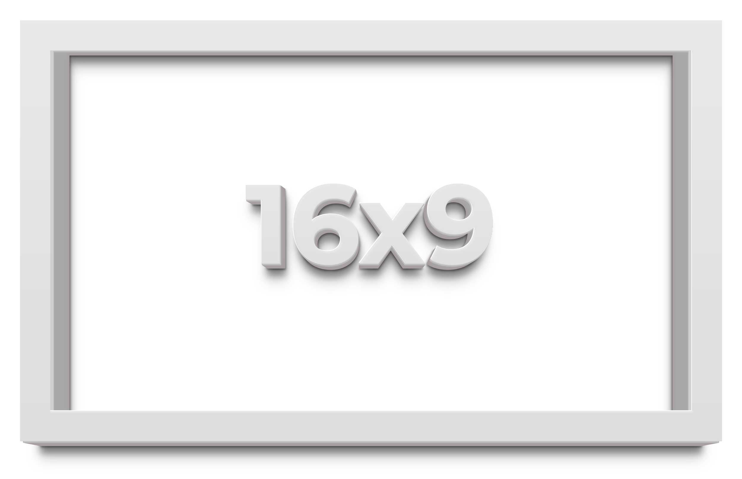 16x9 Shadow Box Frame White | 2 Inches Deep Real Wood Contemporary ...