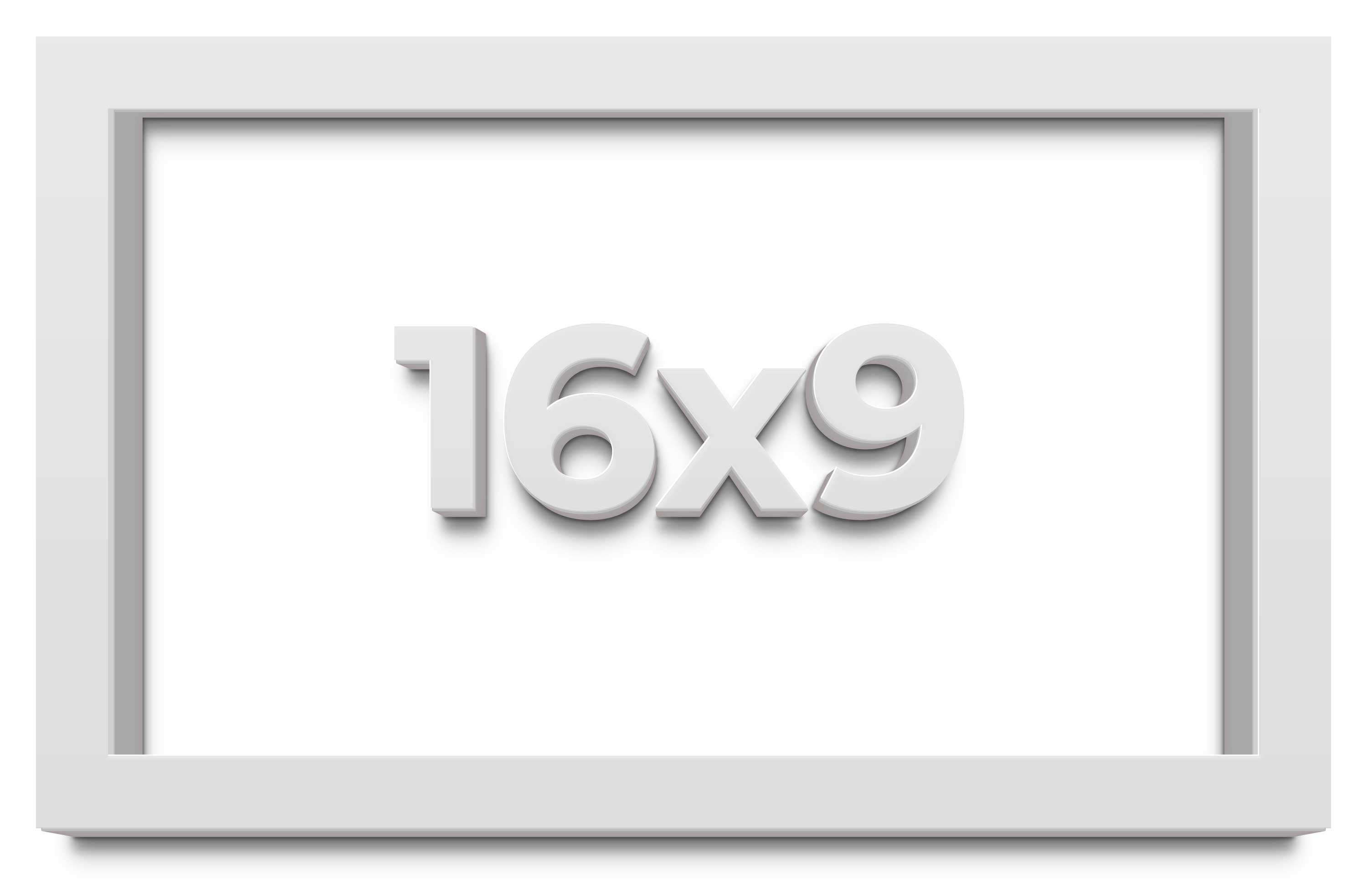 16x9 Shadow Box High Gloss White Display Frame | 1.625 Inches Deep | 1 ...