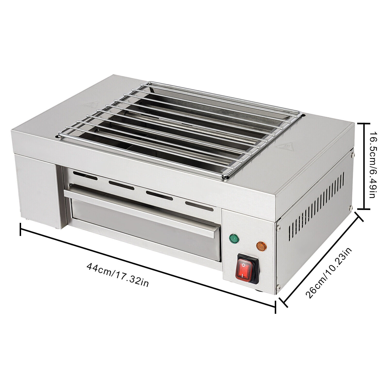 17" 1500W Commercial Electric Countertop Griddle Flat Top Grill BBQ Hot ...