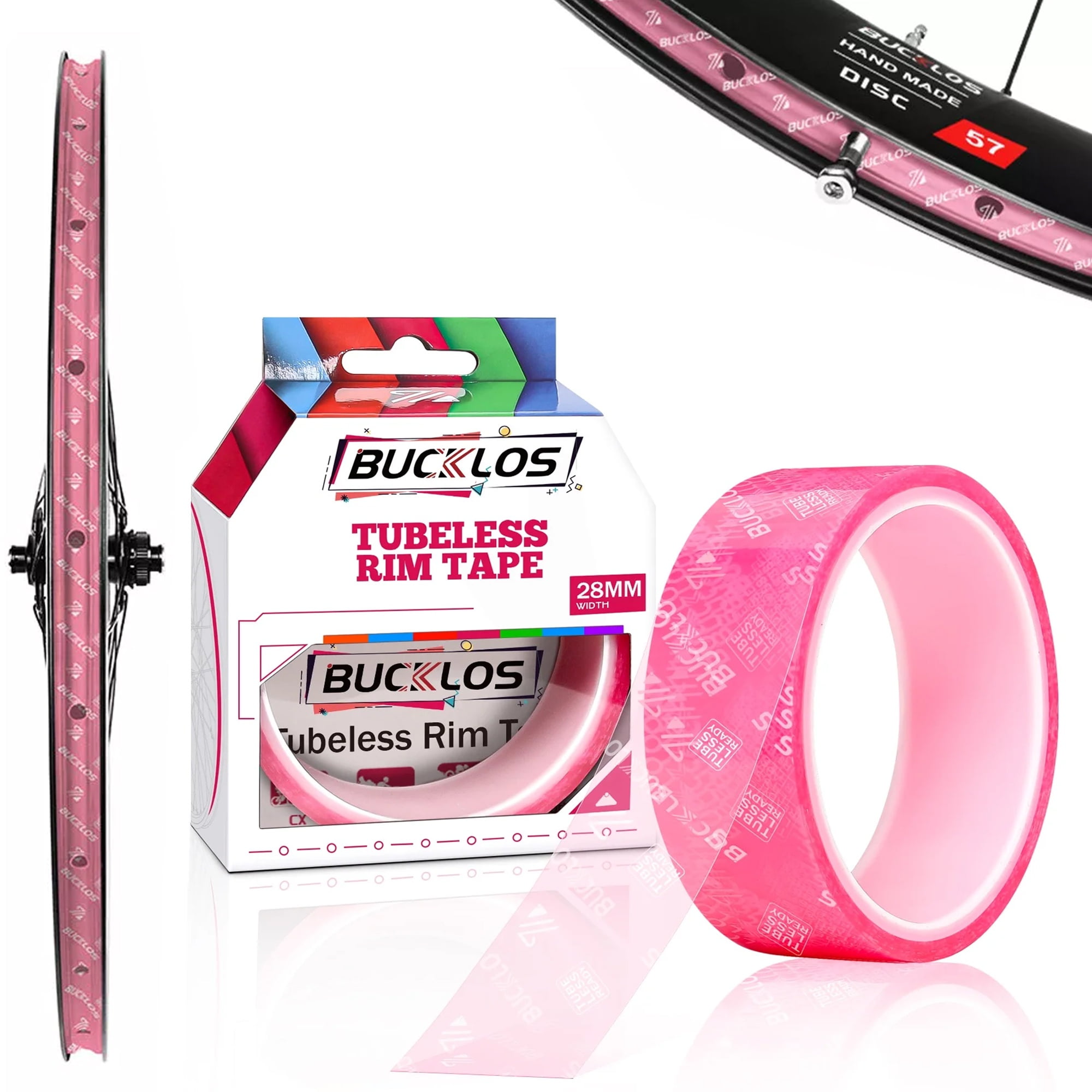 17/19/21/23/25/28/30/32/35mm*10M Bike Tubeless Rim Tape BUCKLOS Bicycle ...