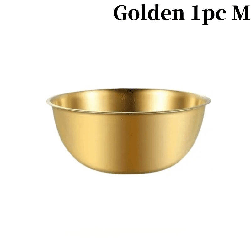 17/19/22CM Stainless Steel Salad Bowls Egg Flour Mixing Basin Fruit Vegetable Noodle Container ...