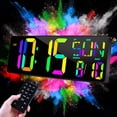 17.2'' Bluetooth Large LED Digital Wall Clock, Large Display Date and ...