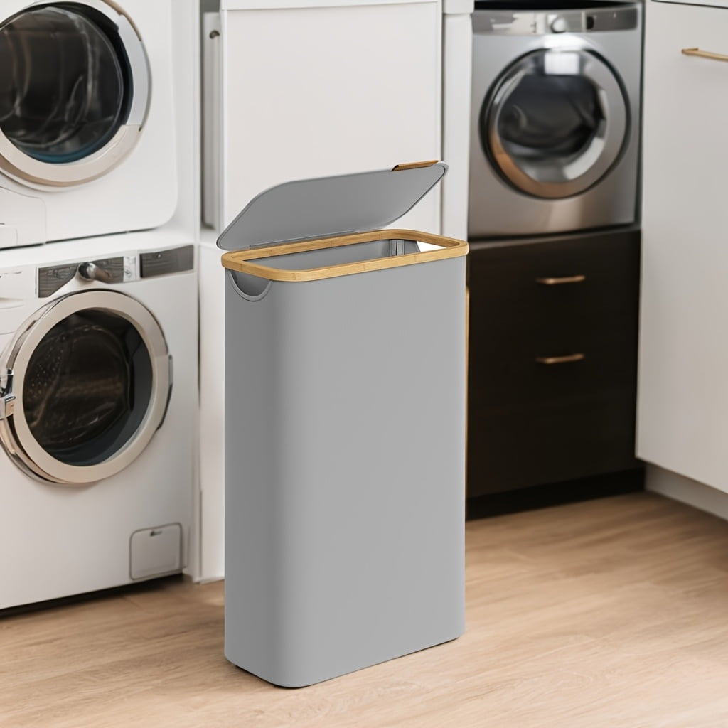 17.2 Gallons (65L) Slim Laundry Clothes Hamper Storage with Lid, Space ...