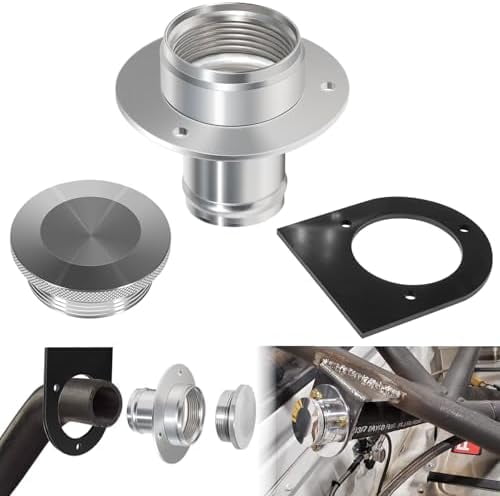17-2530 Billet Aluminum Remote Fuel Tank Filler Neck, Gas Cap and Weld ...