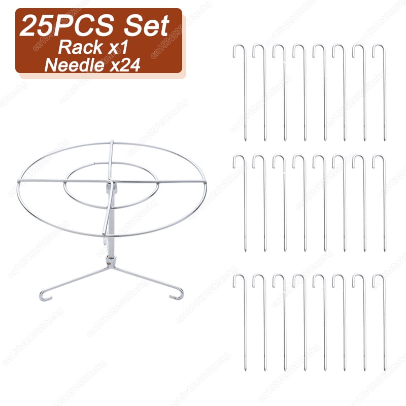 17/25PCS Air Fryer Grill Rack Stainless Steel Hanging Grill Skewers ...
