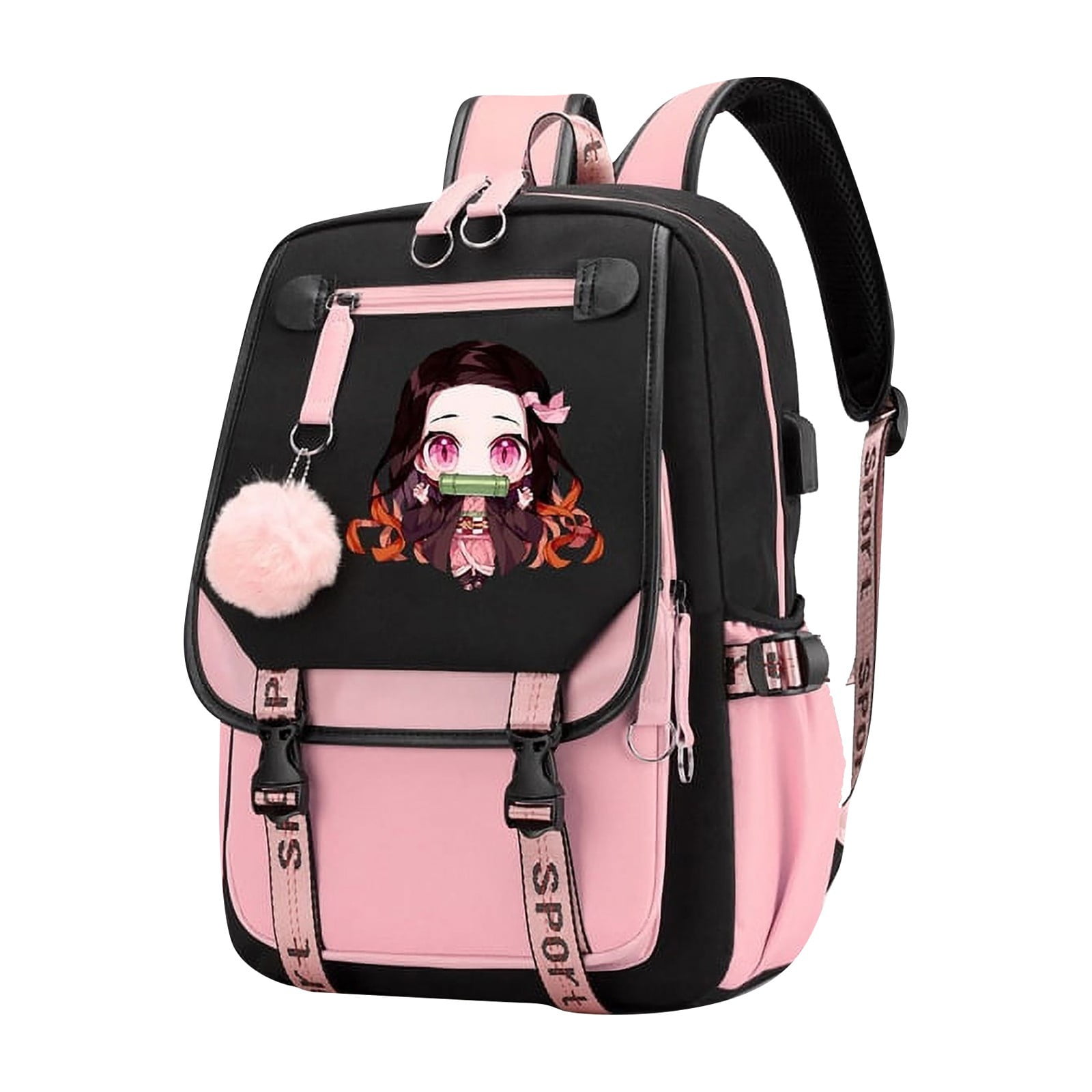 17.3" Demon Slayer Nezuko Kamado Backpack – Unisex Durable Polyester ...