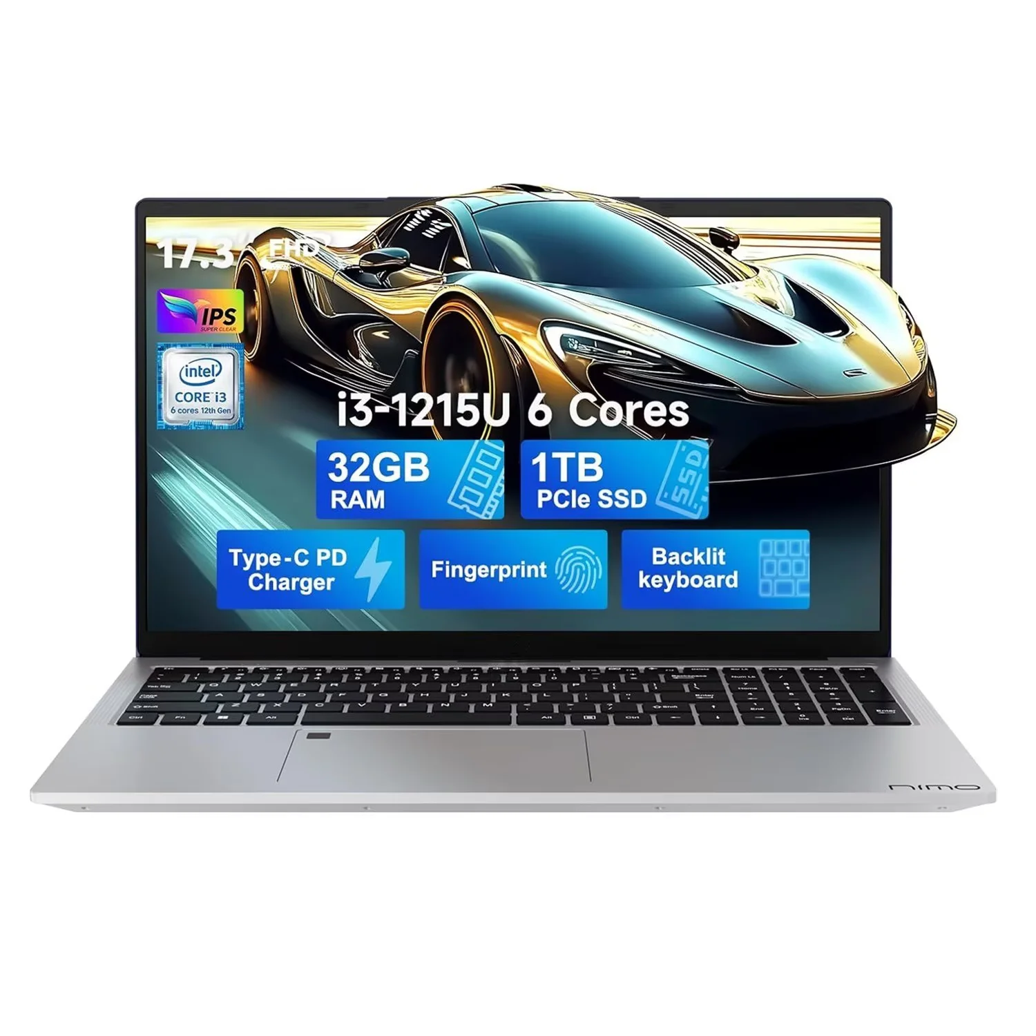 17.3" IPS FHD Business Laptop, 12th Gen Intel Core i3-1215U (Beat i5 ...