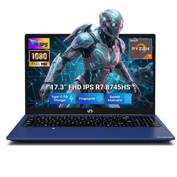 17.3" IPS FHD-Gaming-Laptop, AMD Ryzen 7 8745HS 64GB DDR5 RAM 2TB SSD ...