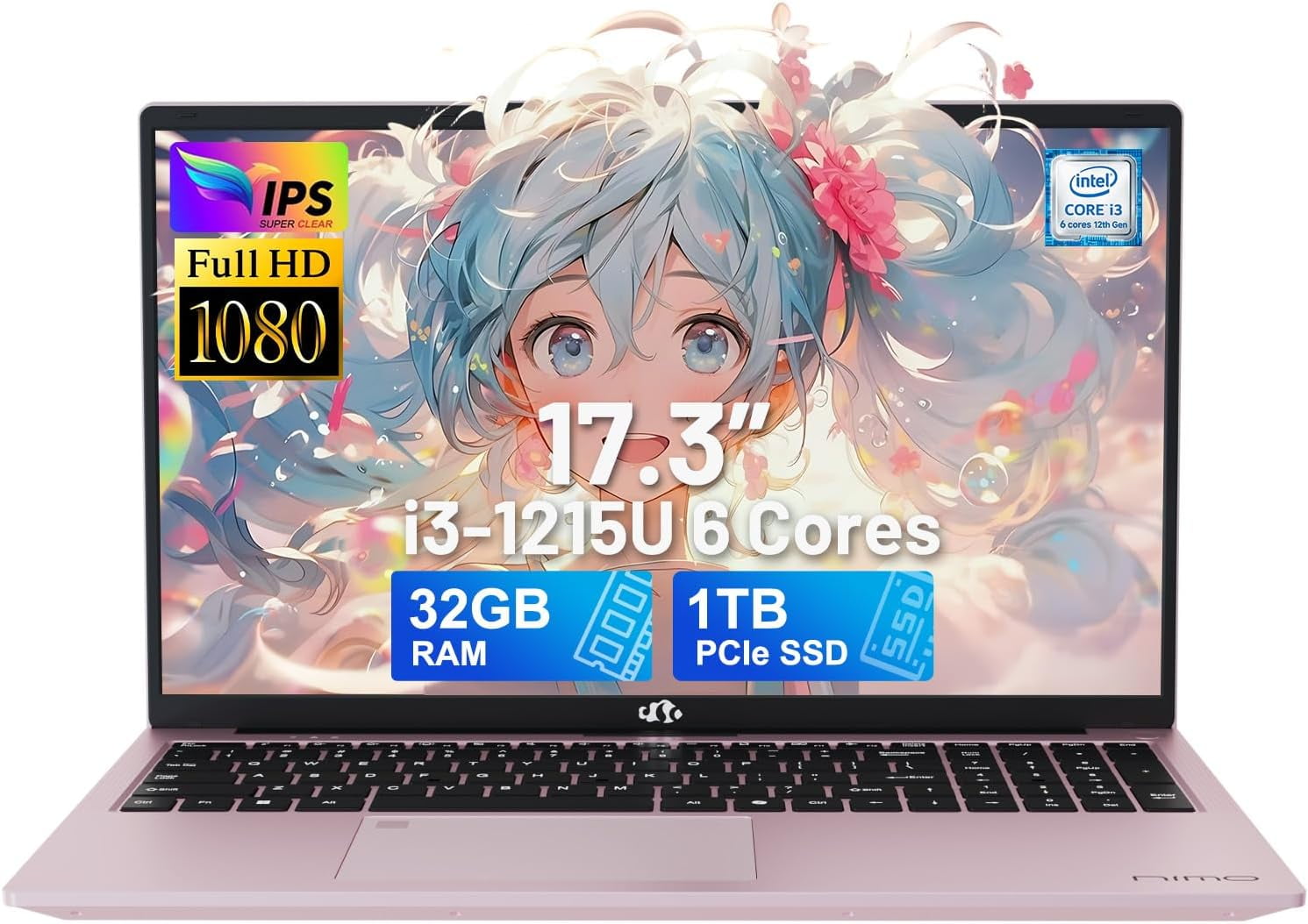 17.3" IPS FHD-Laptop, 32GB RAM, 1TB SSD, Intel 6-Cores i3-1215U (Beat ...