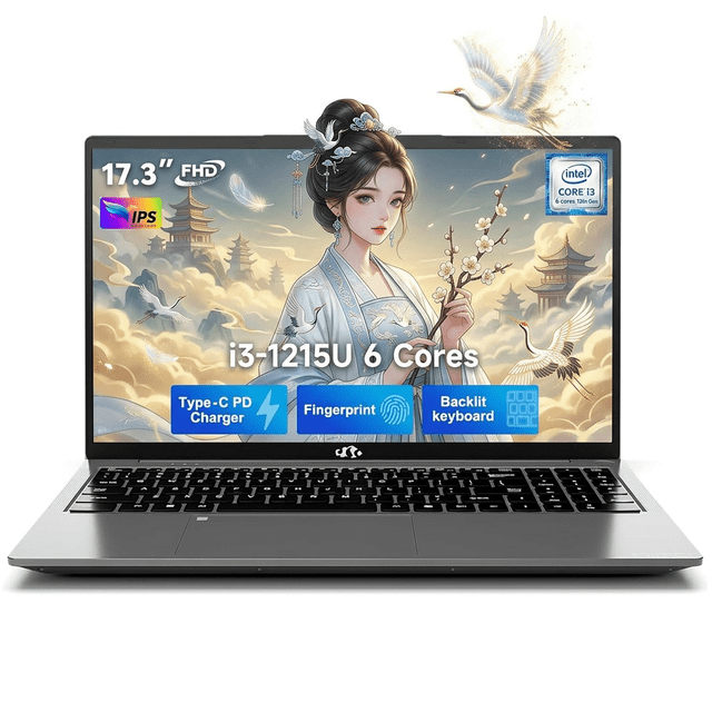 17.3" IPS FHD Laptop 32GB RAM 2TB SSD Intel Core i3-1215U (Beats i5 ...