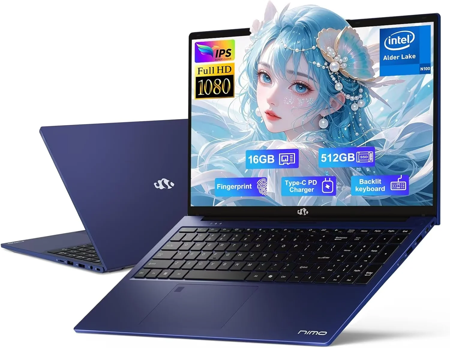 17.3" IPS FHD-Student-Laptop- 16GB RAM 512GB SSD, Intel Pentium 4 Cores N100(Beat i3-1115G4, Up ...