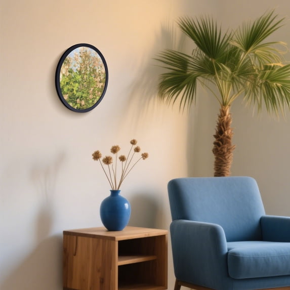17.3 Inch Round Picture Frame, Black Circle Photo Frame for Wall Mount ...