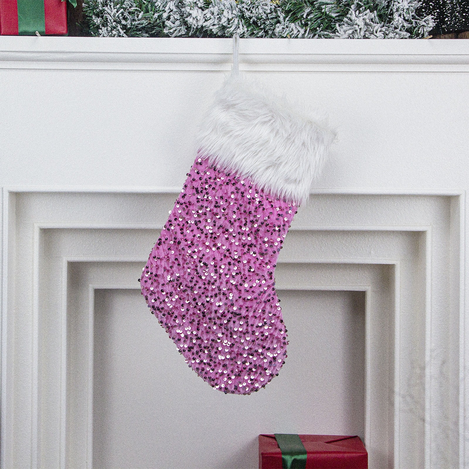 17.32x10.24 Inch Christmas Stockings Non-Woven Christmas Tree Ornaments ...