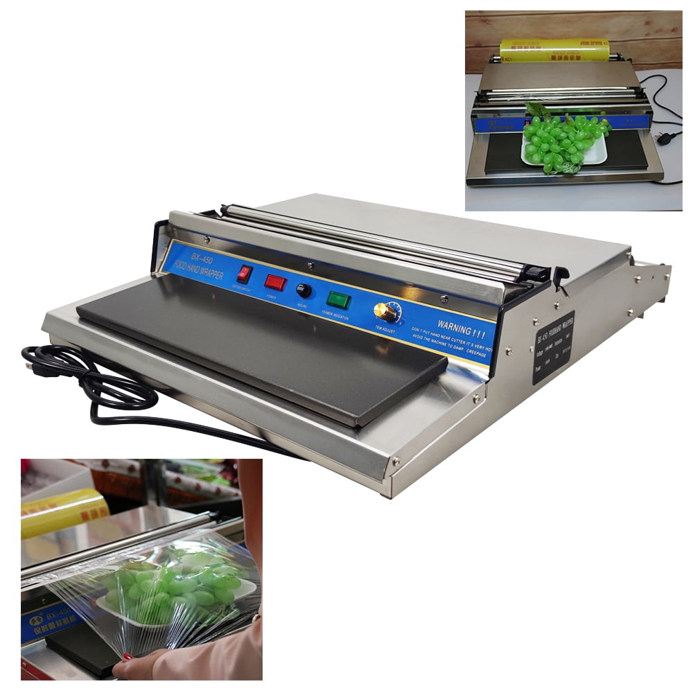 17" 450MM Plastic Wrap Strech Film Sealer Machine Food Tray Wrapper ...