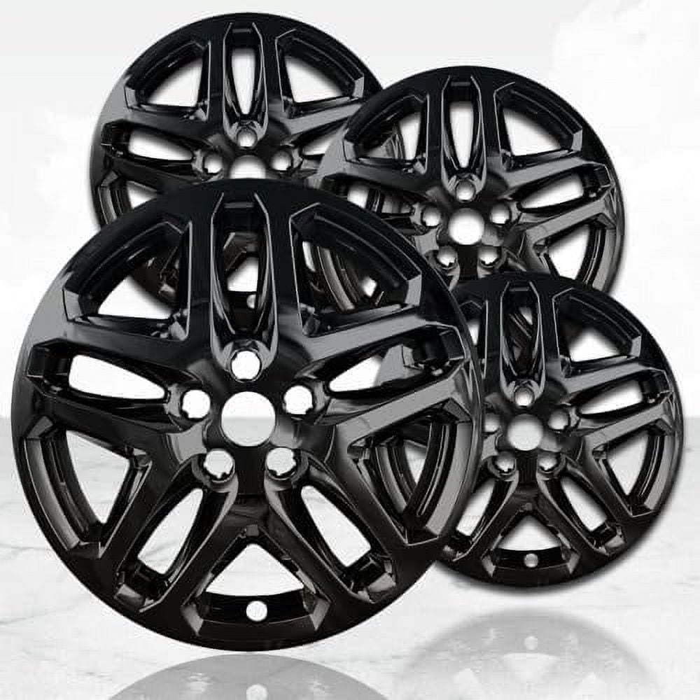 17" 4pc Gloss Black Overlay Wheel Skins Covers (Set of 4) for Ford ...