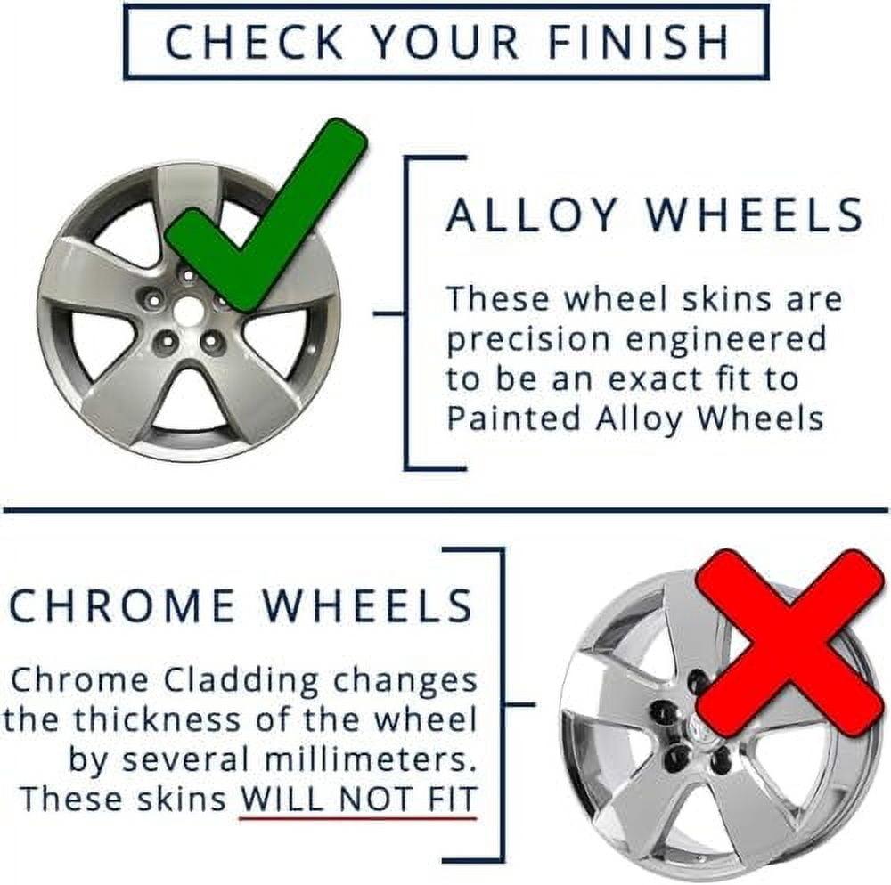 17" 4pc Gloss Black Wheel Skins (Set of 4) for Dodge RAM 1500 2013-2019 ...