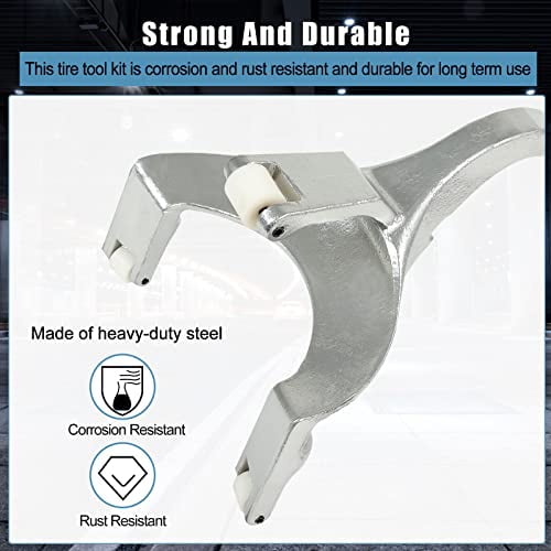 17.5" to 24.5" Semi Tire Changing Tool Set with Steel Bead Breaker and ...